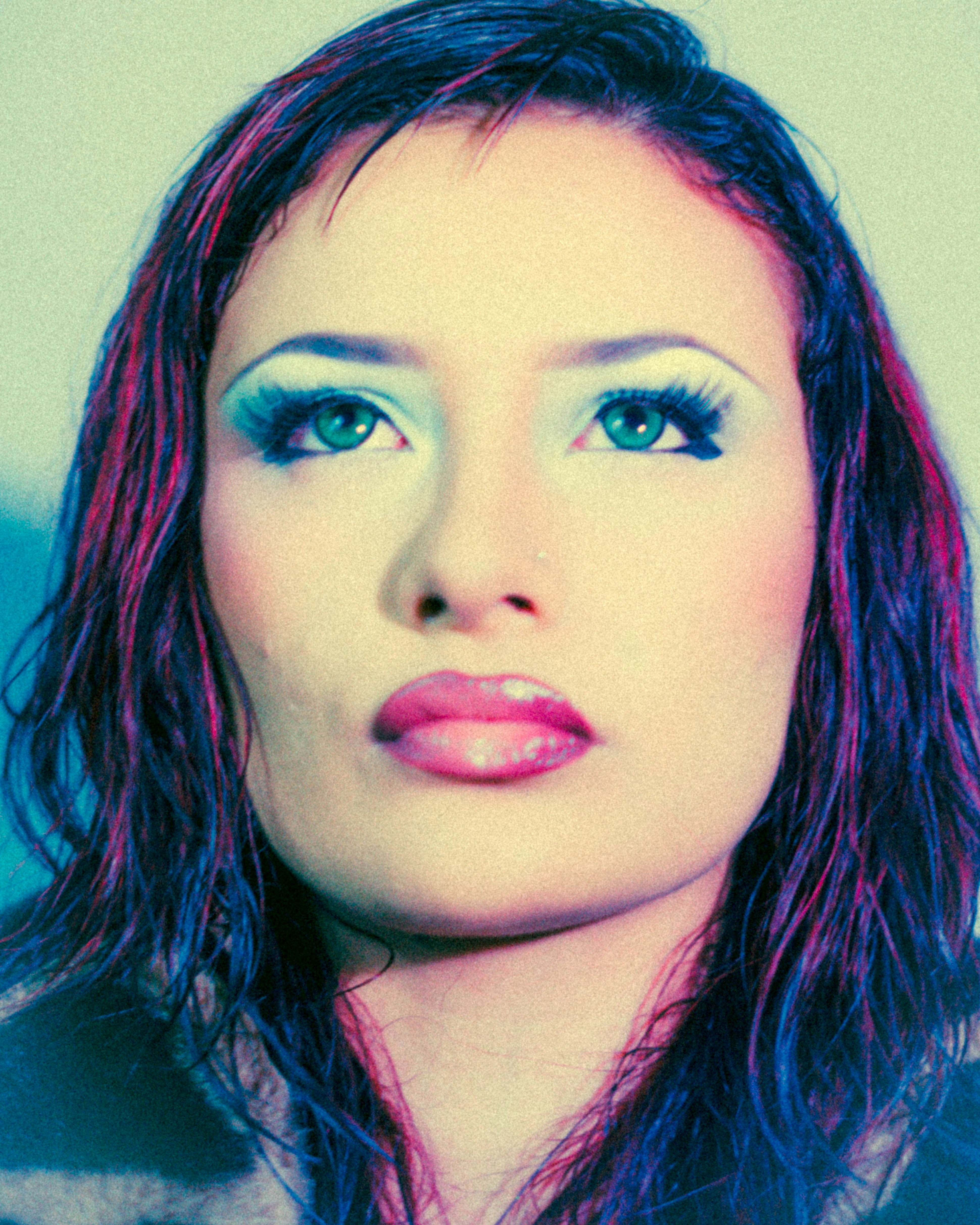 Neon-glow Portrait: A Bold, Color-Sculpted Gaze