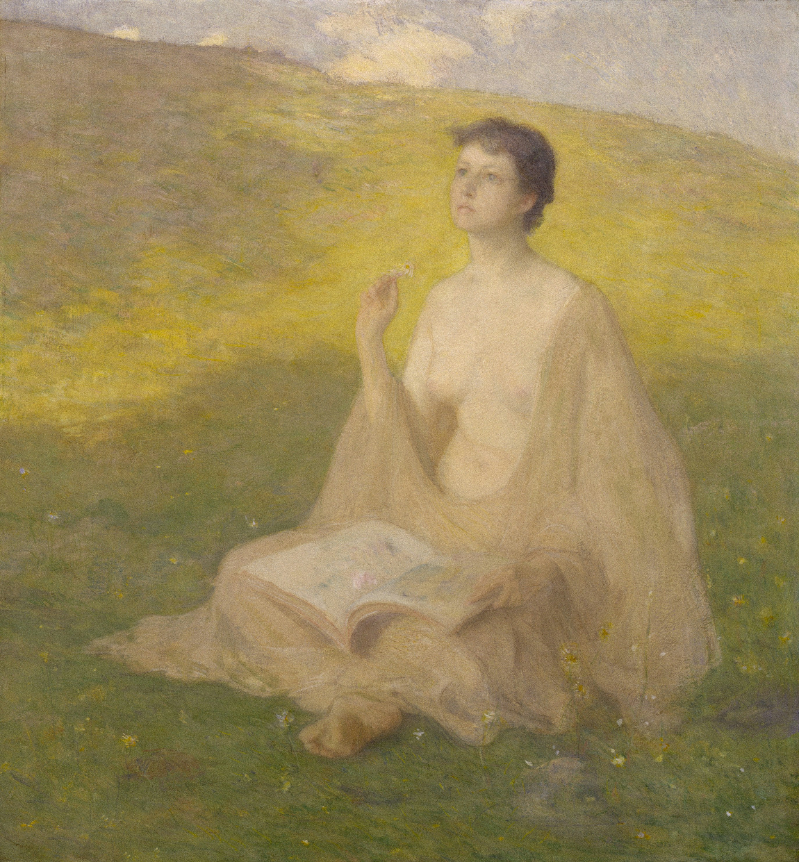 Silkions of Light: A Nude Figure in a Sunlit Meadow