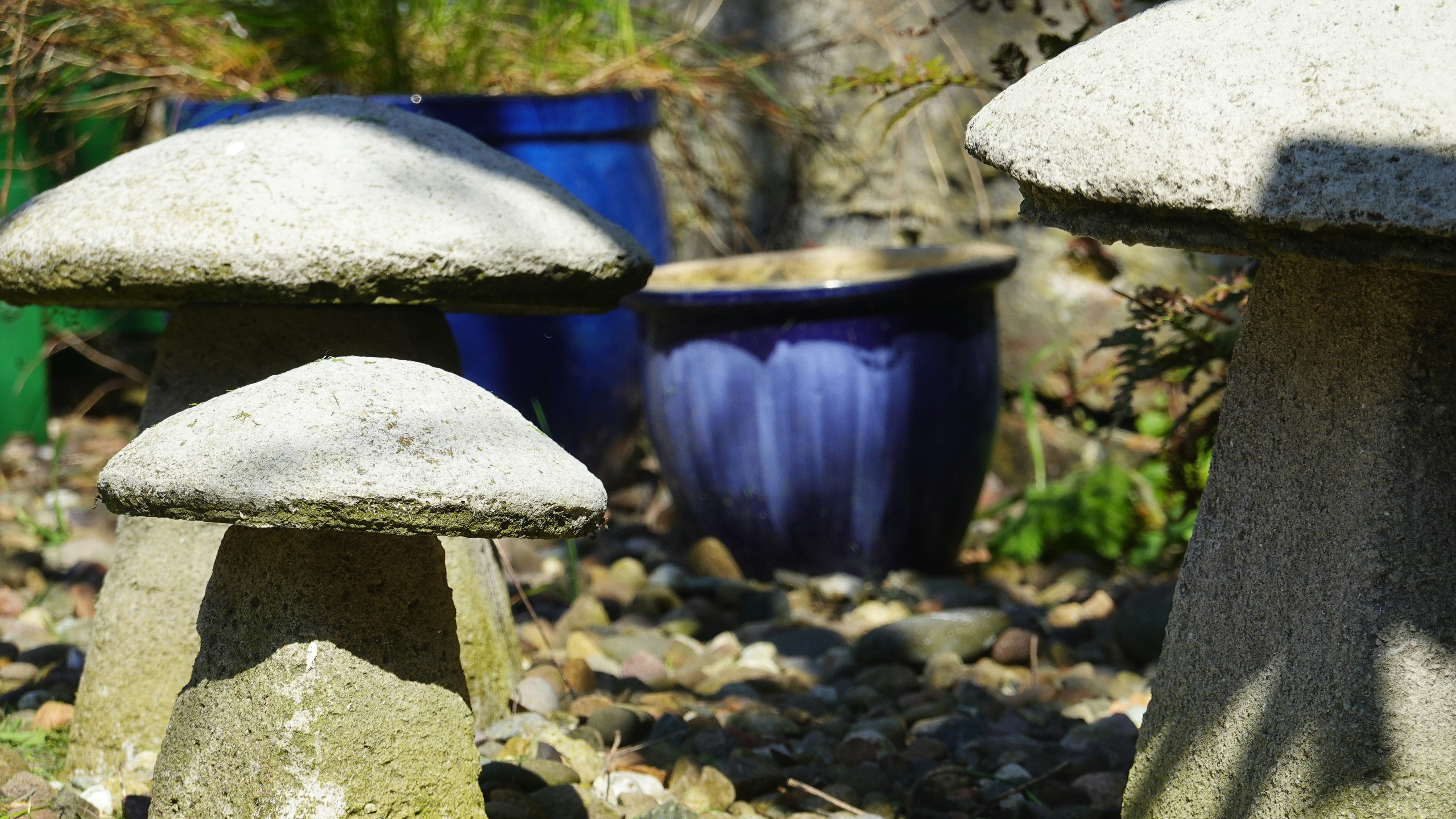 Crumbling Lanterns in a Quiet Stone Garden