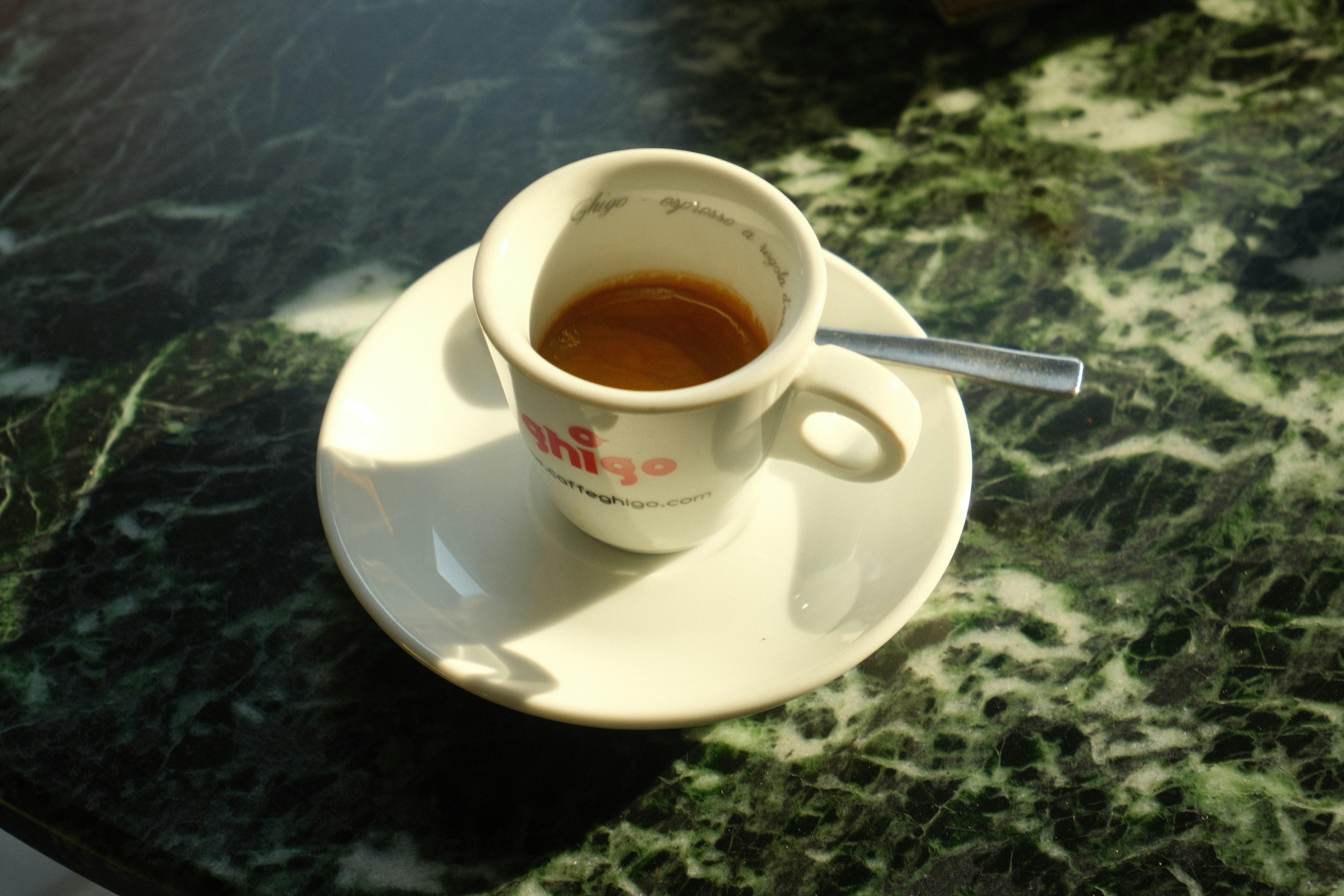 Espresso on Marble: A Quiet Café Moment