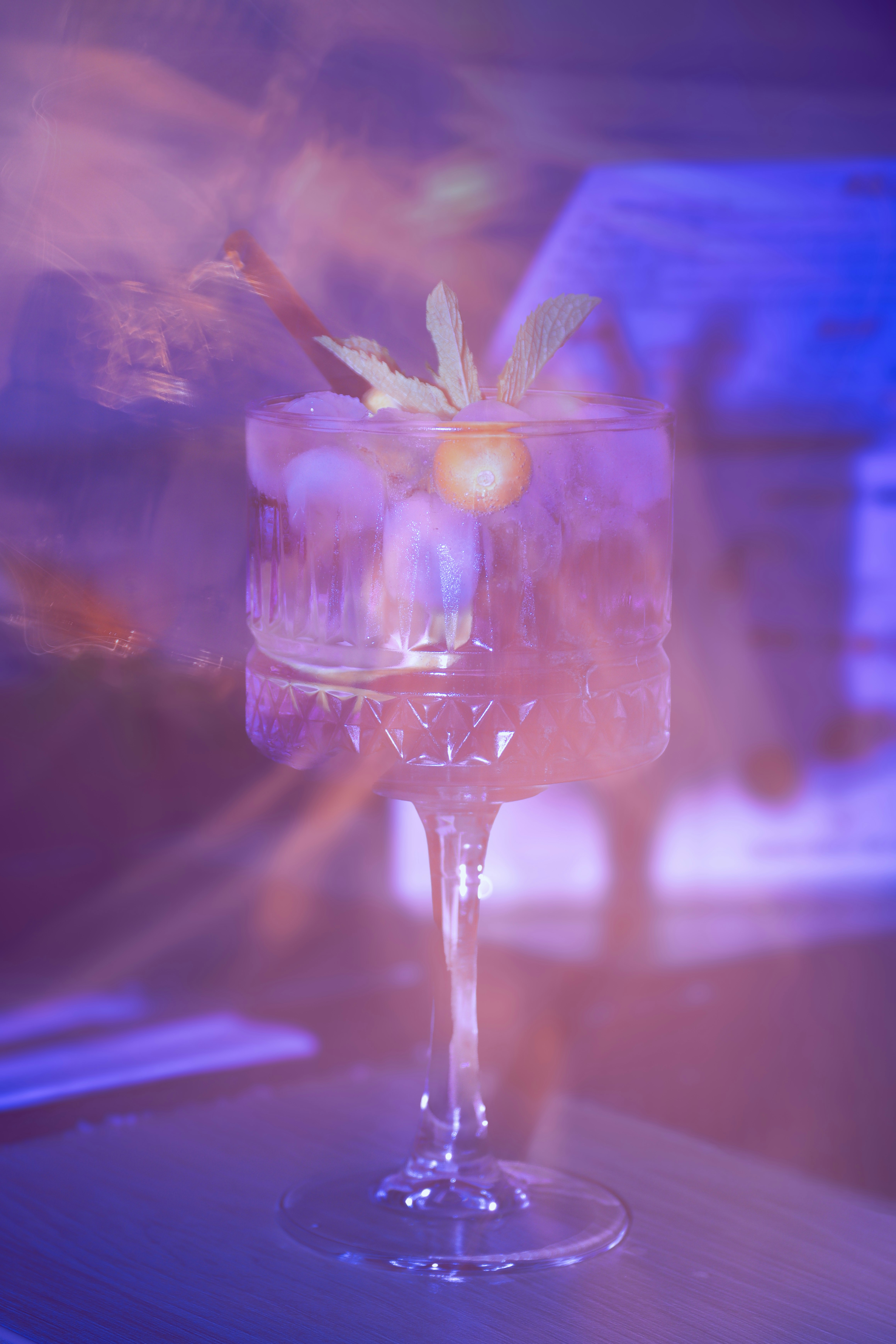 Ghostly Cocktail in a Violet Mirage