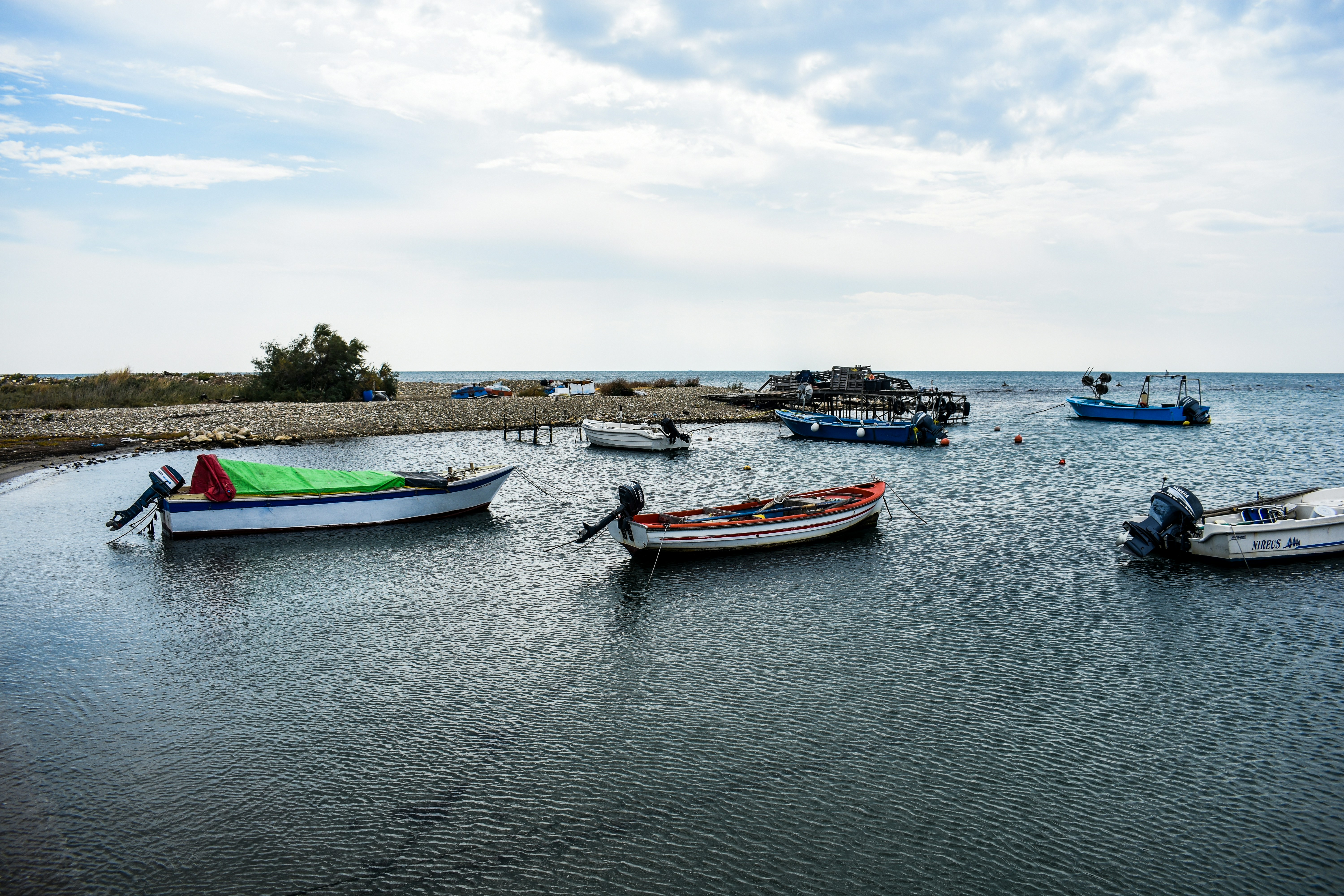 Harbor Dlet: Small Boats Rest at Low Tide