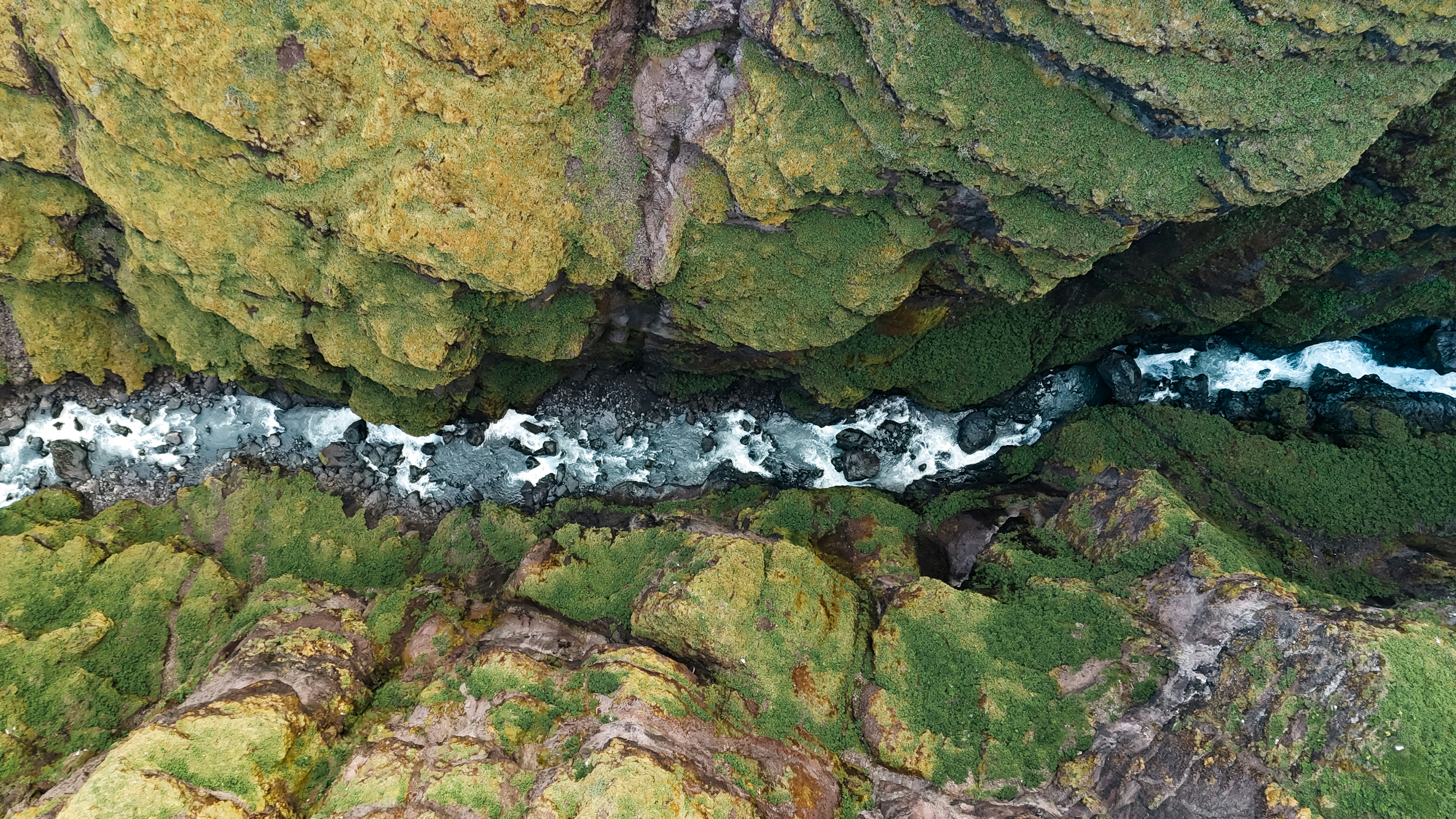 Mossy Gorge Ridge: Aerial Ribbon Through Verdant Crags