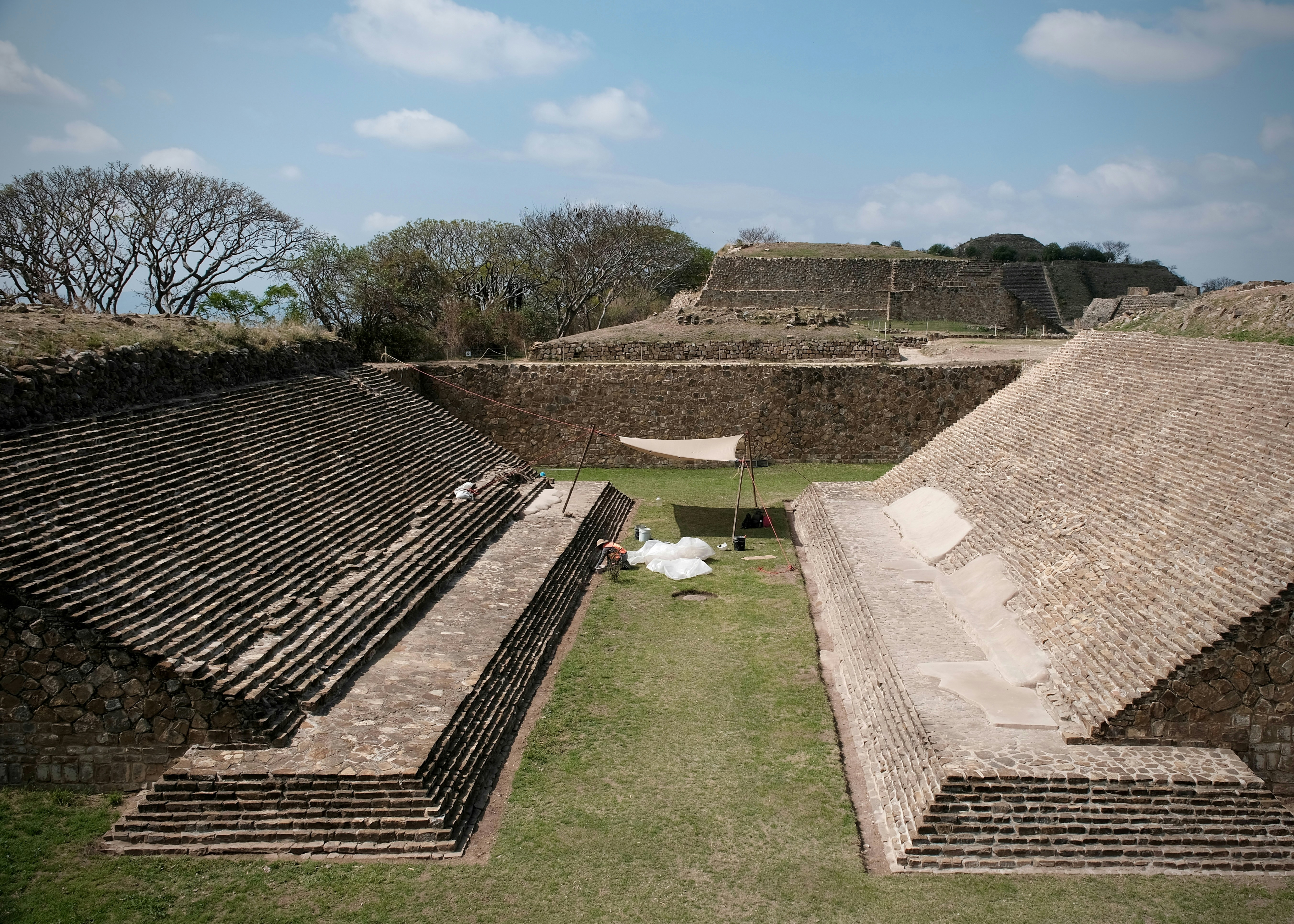Stone Amphitheater Corridor: Center Court of Ancient Steps