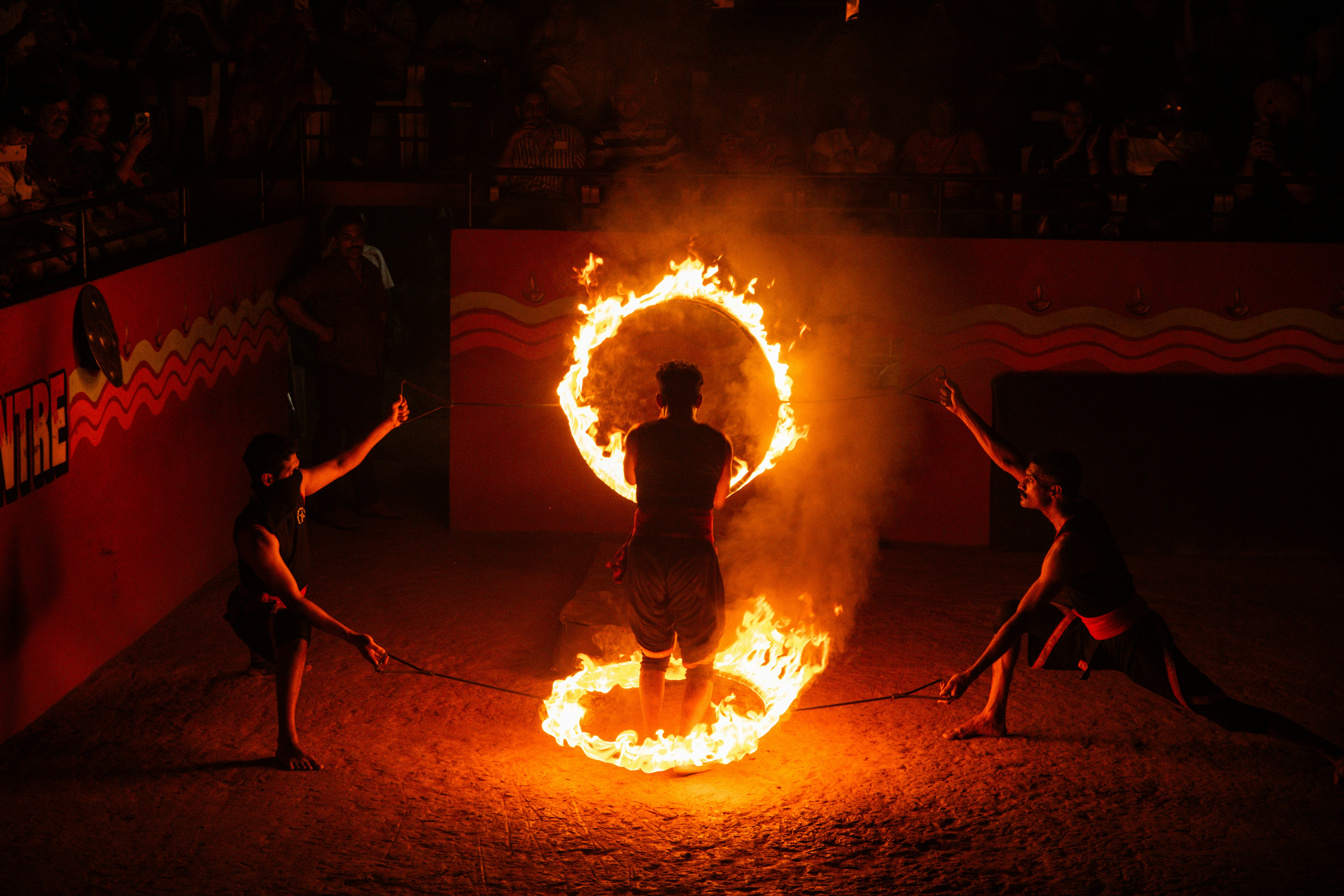 Inferno Ring: A Fire Dance in the Arena