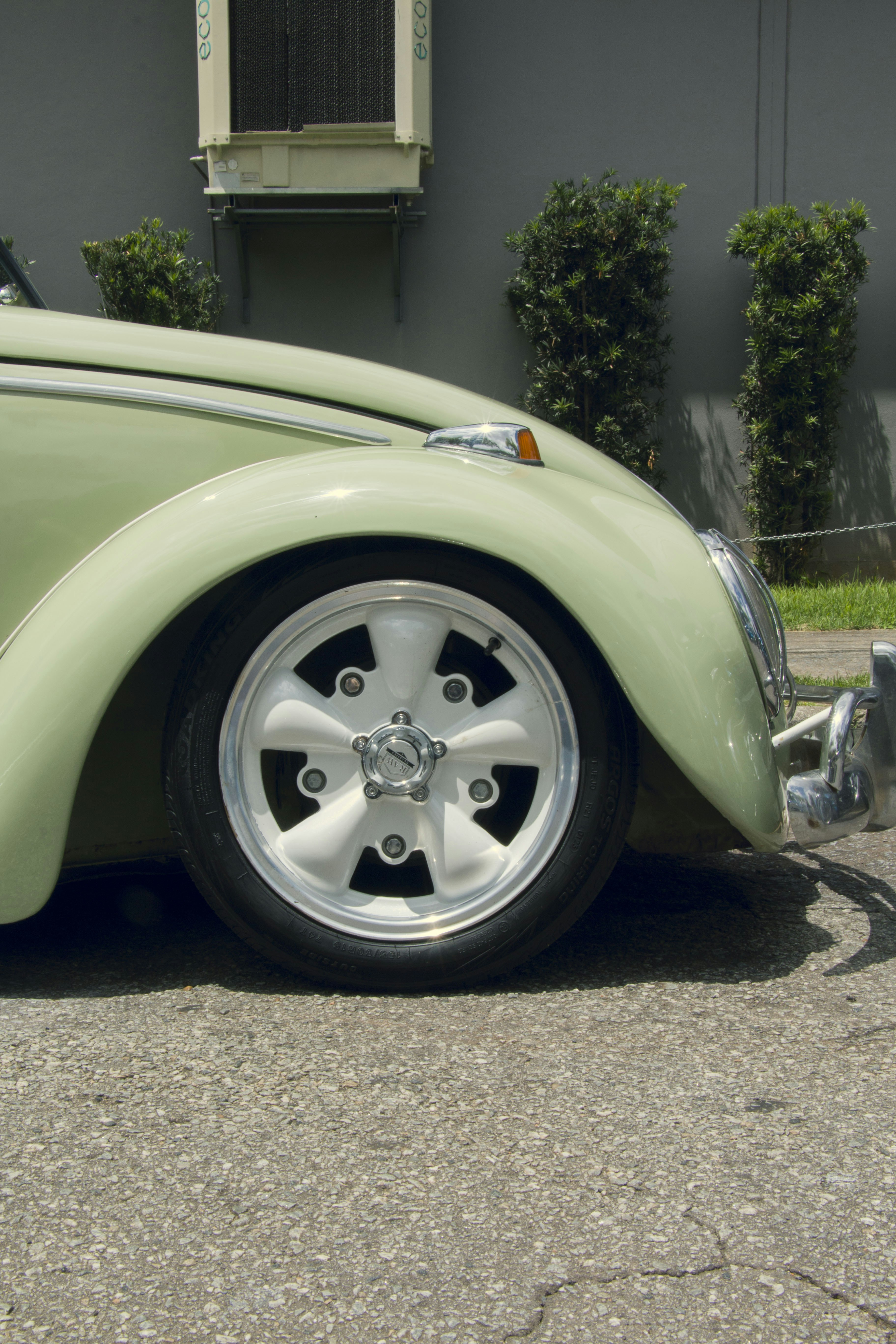 Mint Green Beetle Wheel in Focus