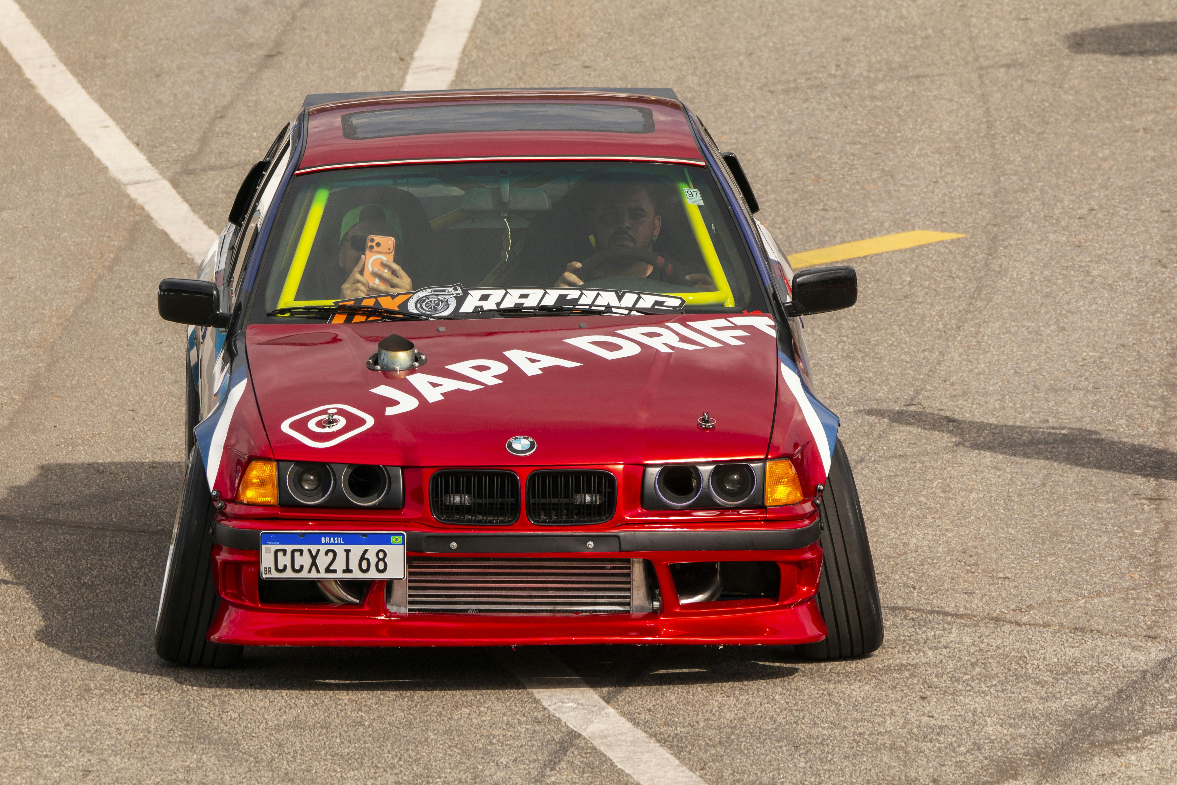 Race-Ready BMW Nose: A Top-Down Drift Portrait
