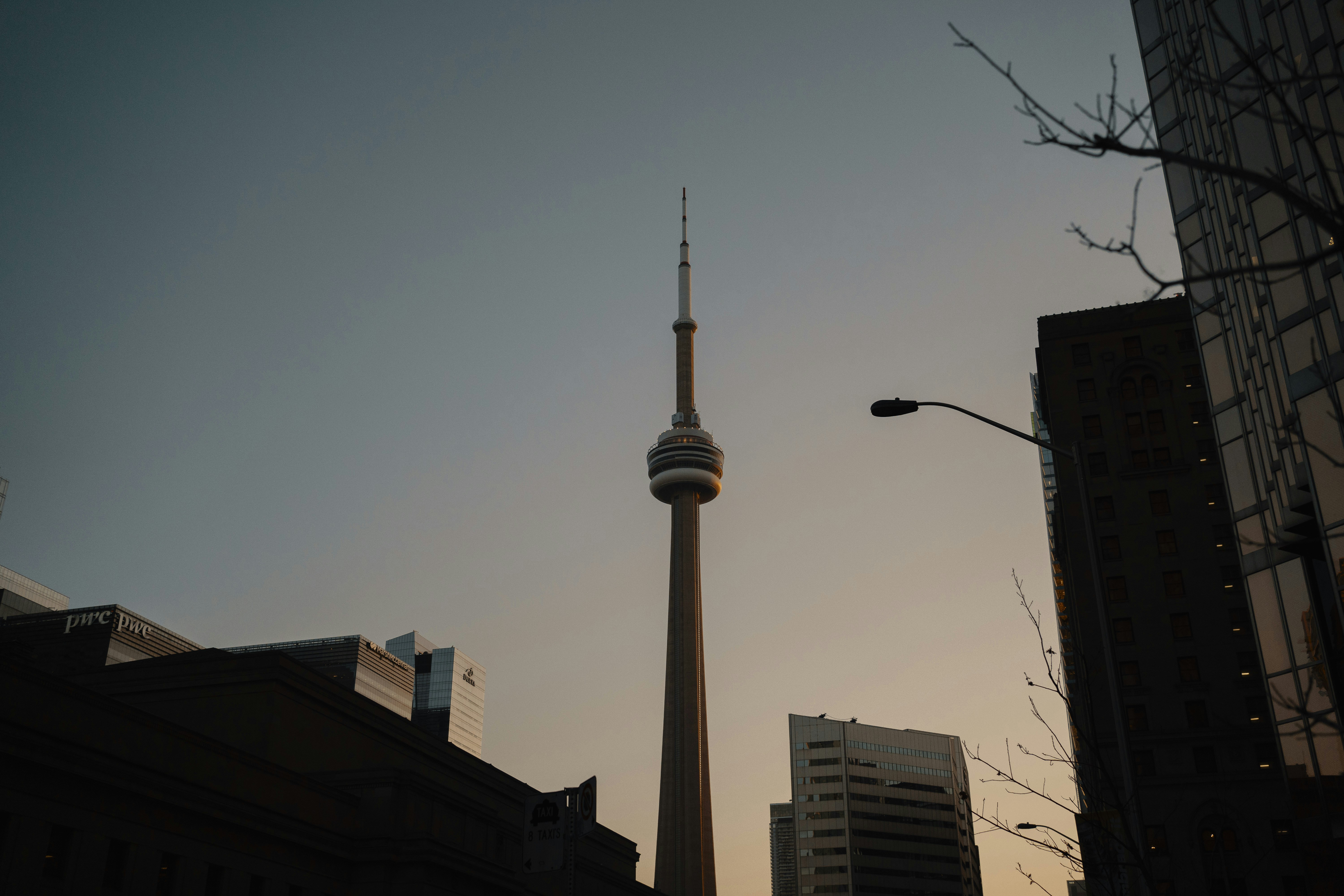 The Needle Over the City: CN Tower at Dusk