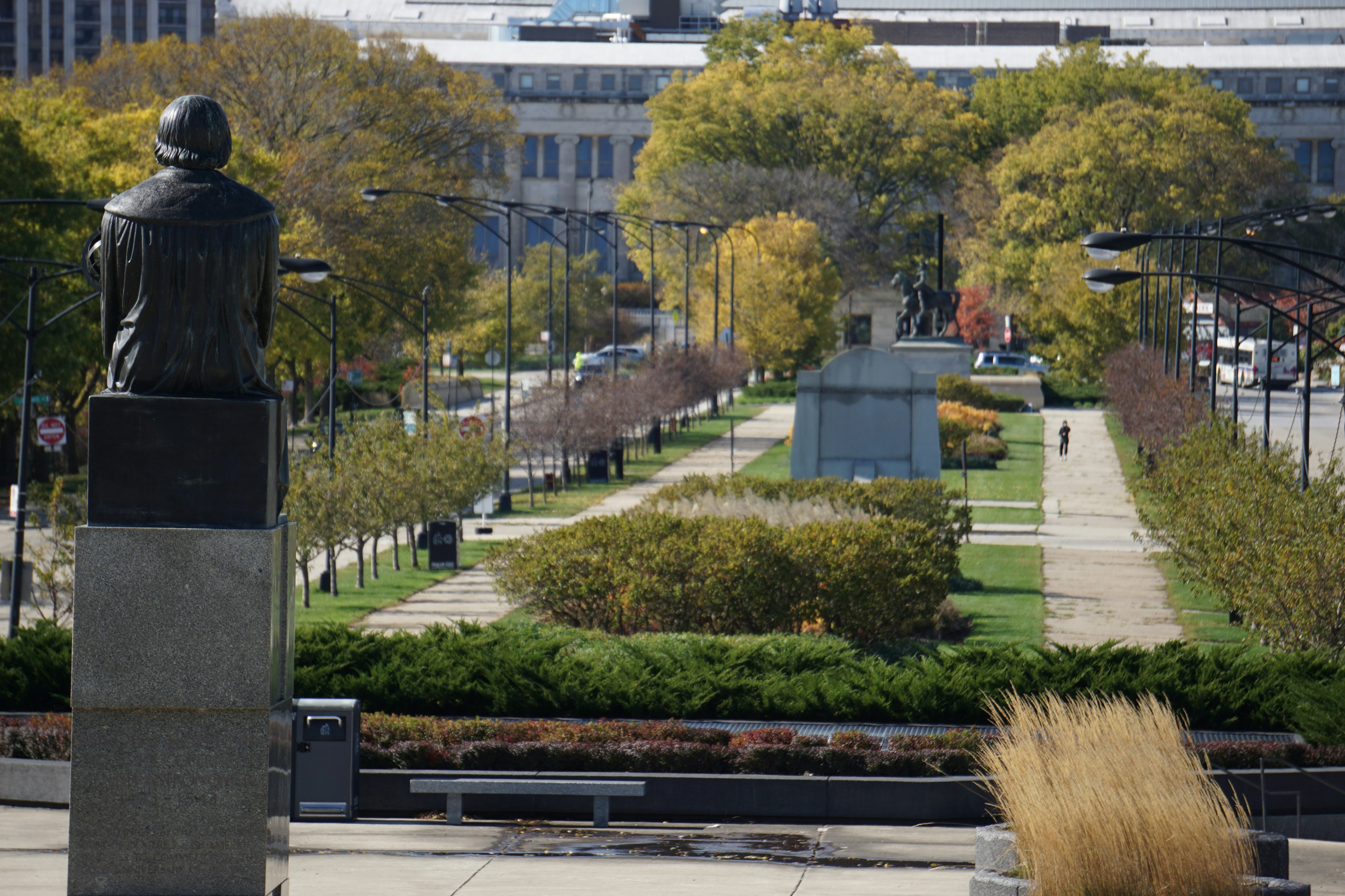A Quiet Symmetry: Garden Path Framed by Monument