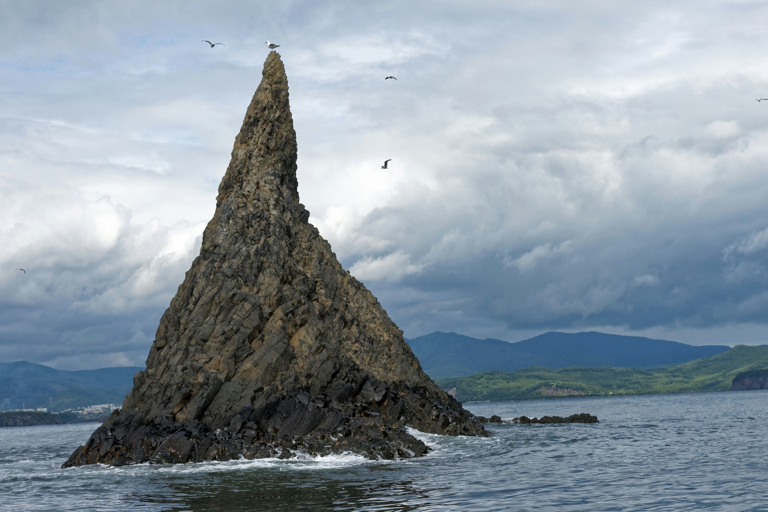 Pillared Sea: The Stark Rock Rising From Quiet Waters