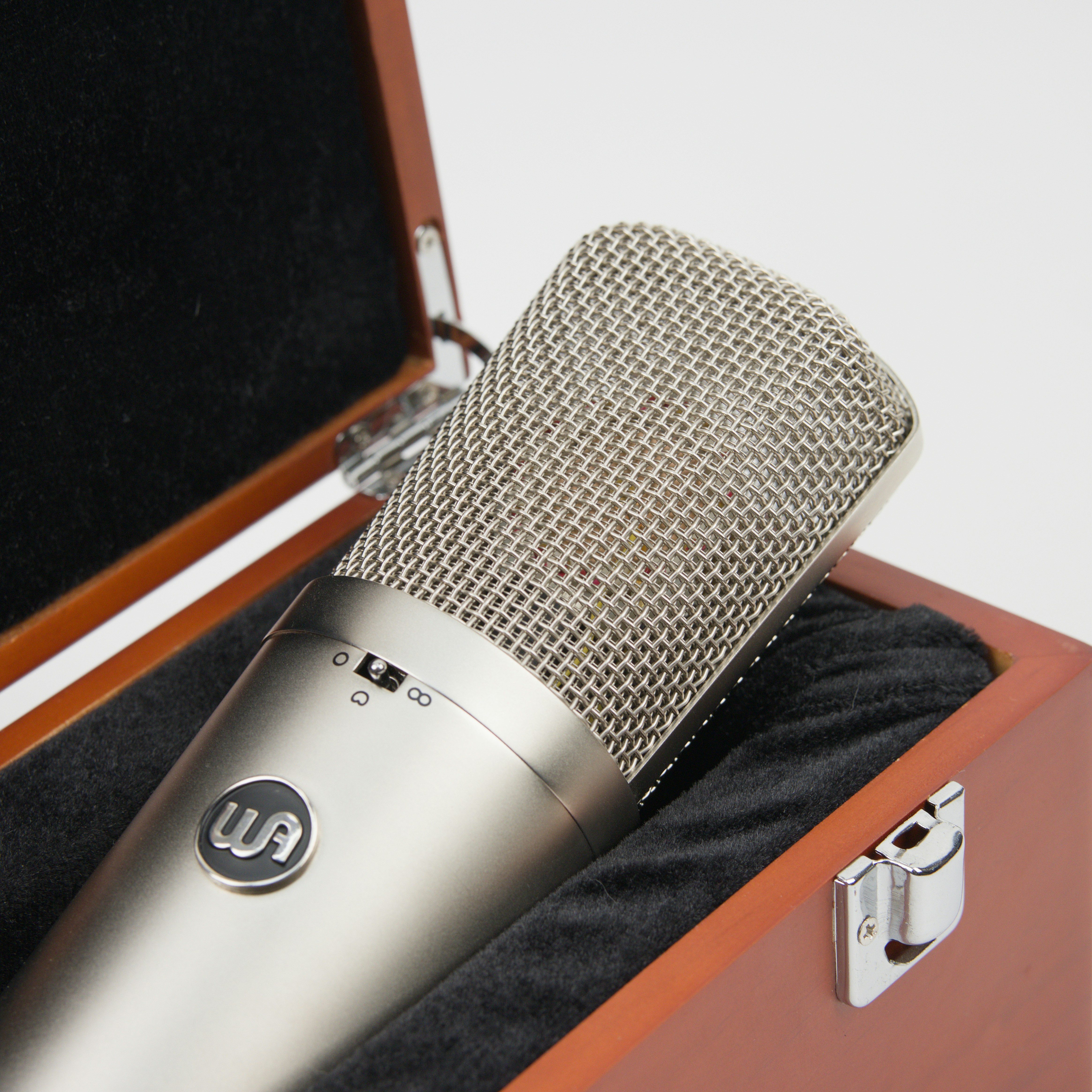 Microphone in a Wooden Case: A Quiet Desk Studio Moment