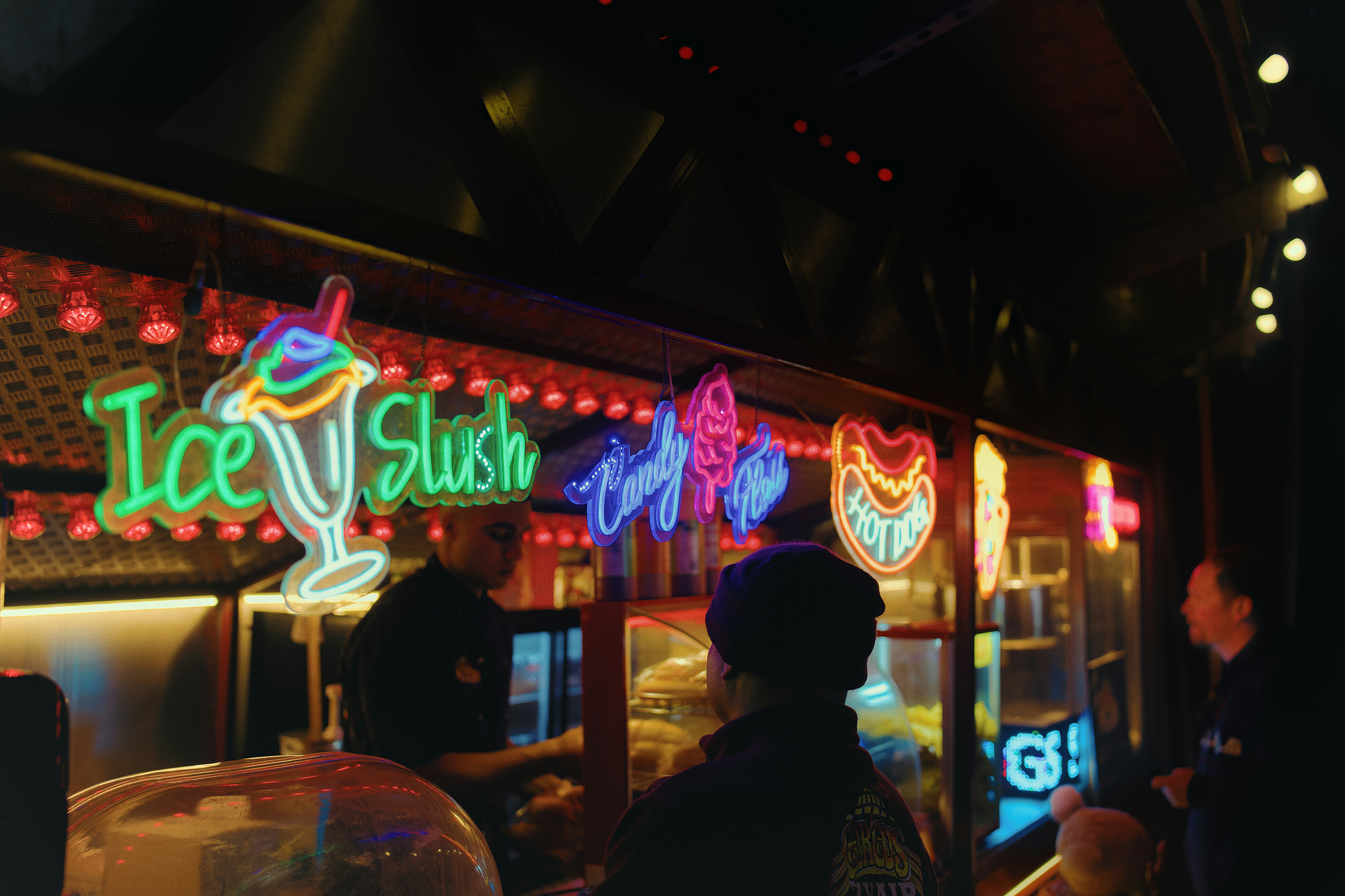 Neon Night at the Ice Slush Stand
