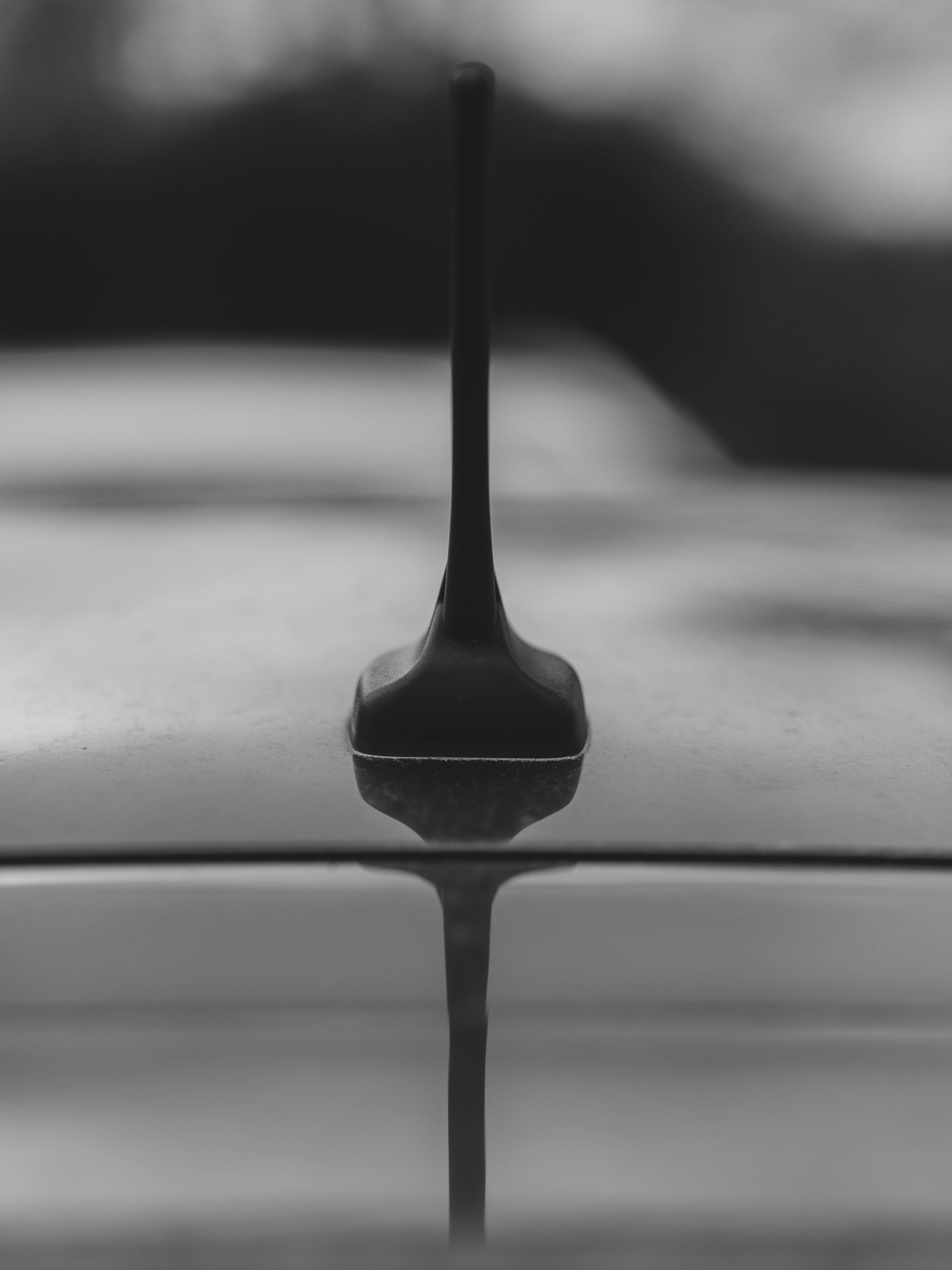 Centered Antenna: A Minimalist Car Roof Ornaments with Mirror Illusion