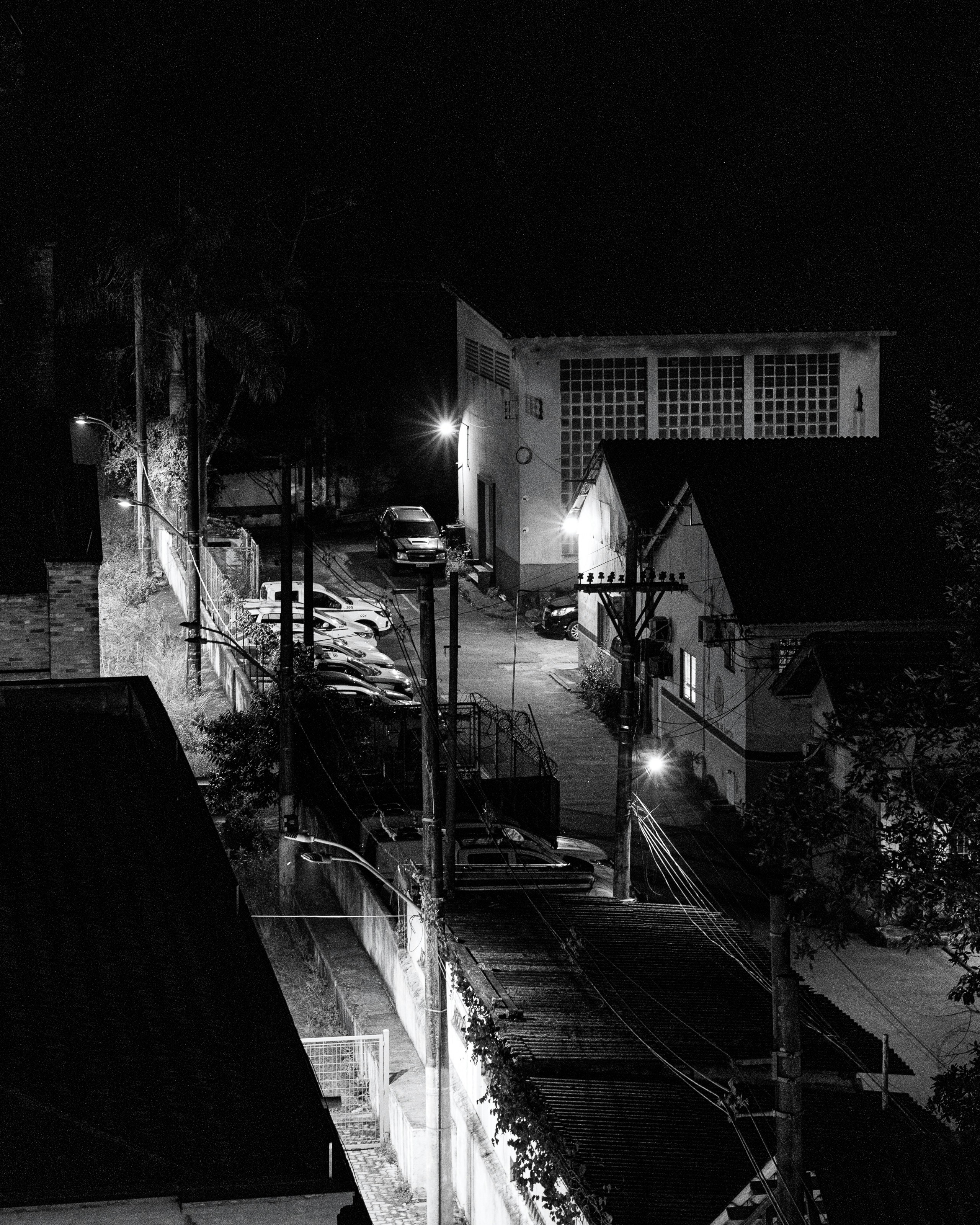Night Alleyway of Lights and Shadows