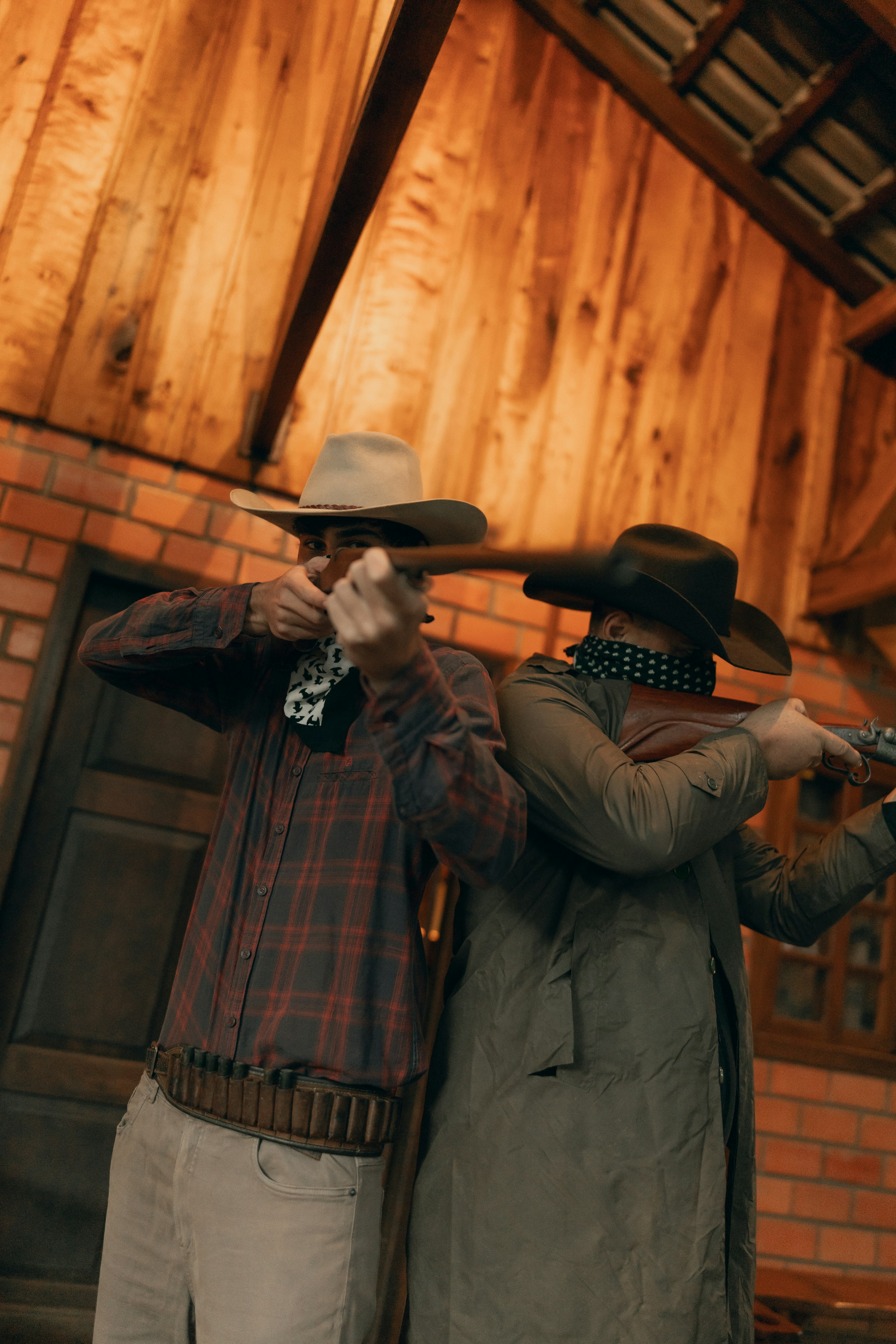 Dueling Shadows in a Rustic Shootout