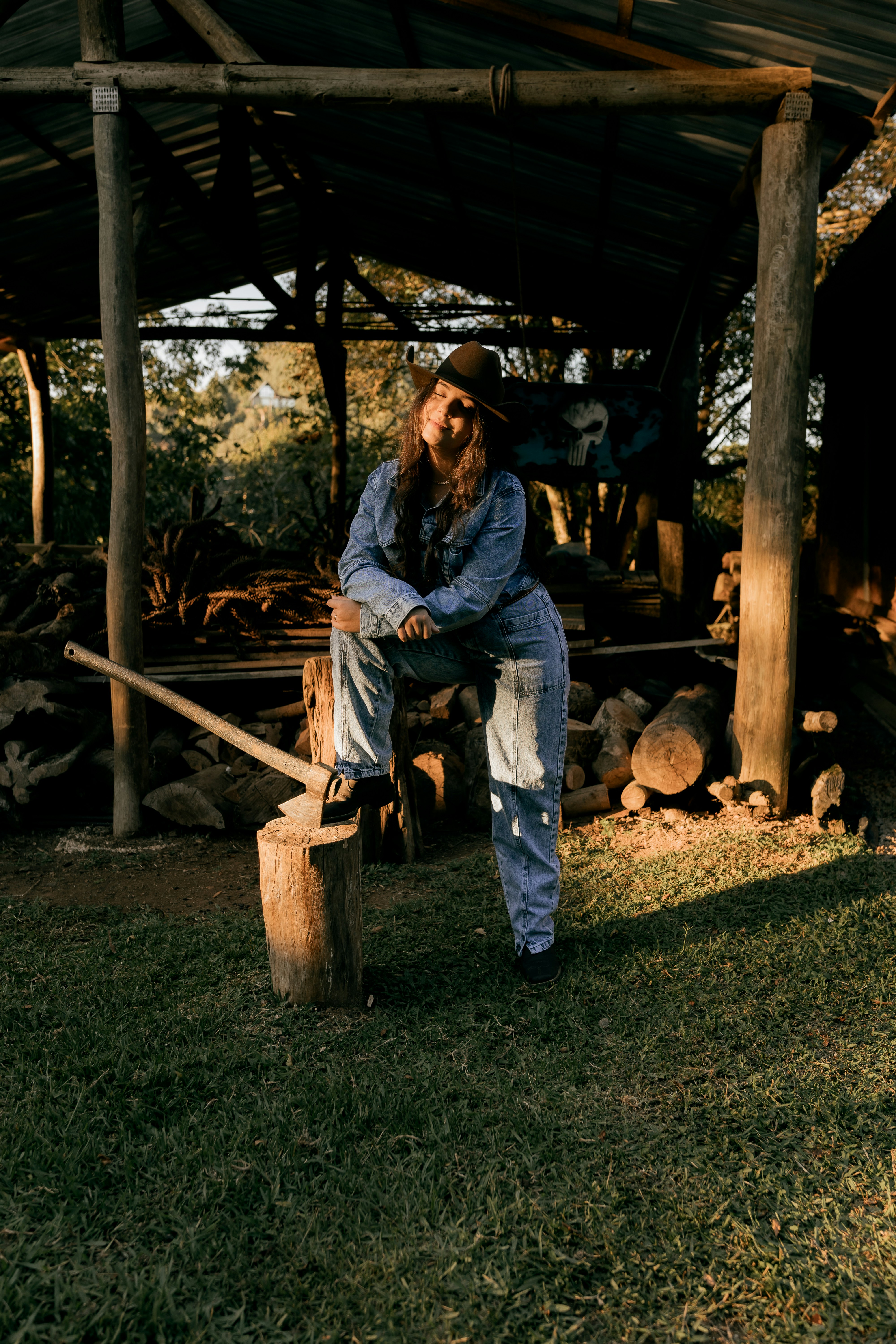 Lady in Denim at the Woodshop Shelter