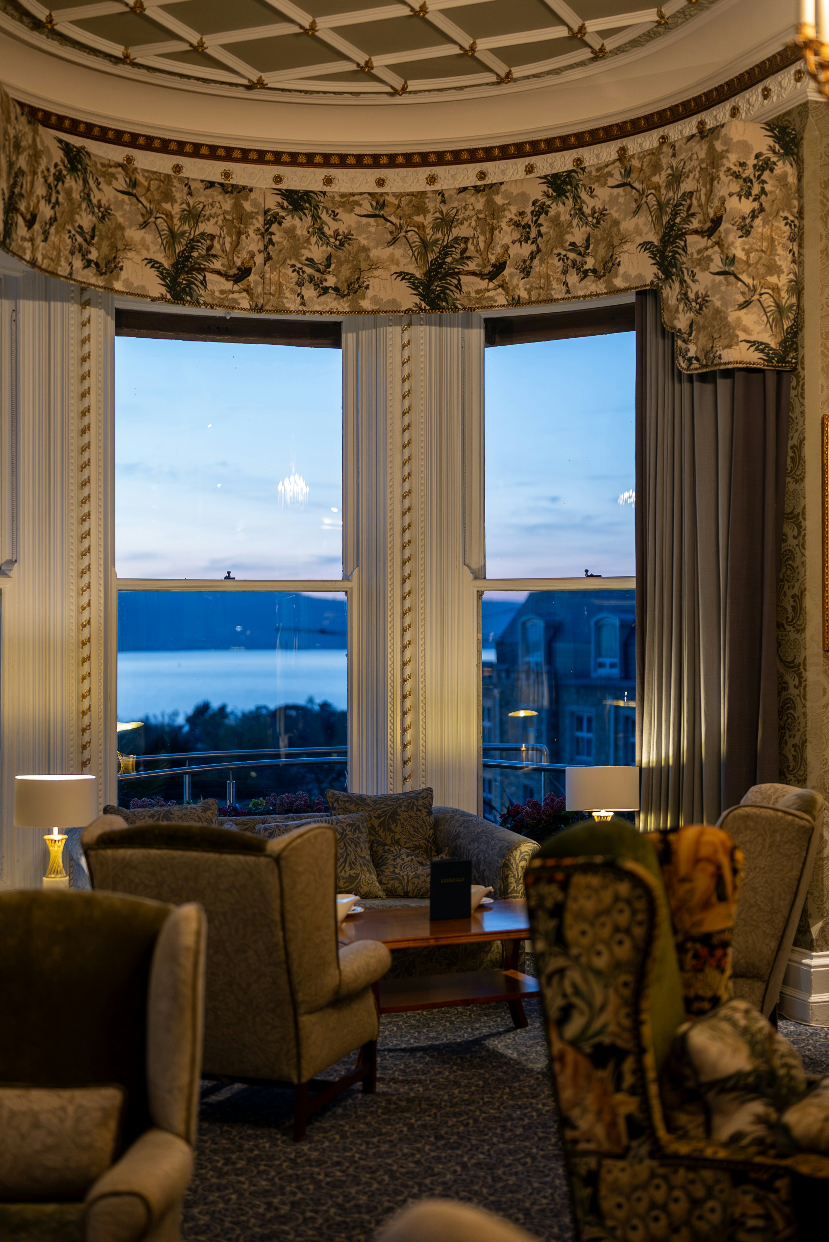 Evening View Through a Grand Salon Window