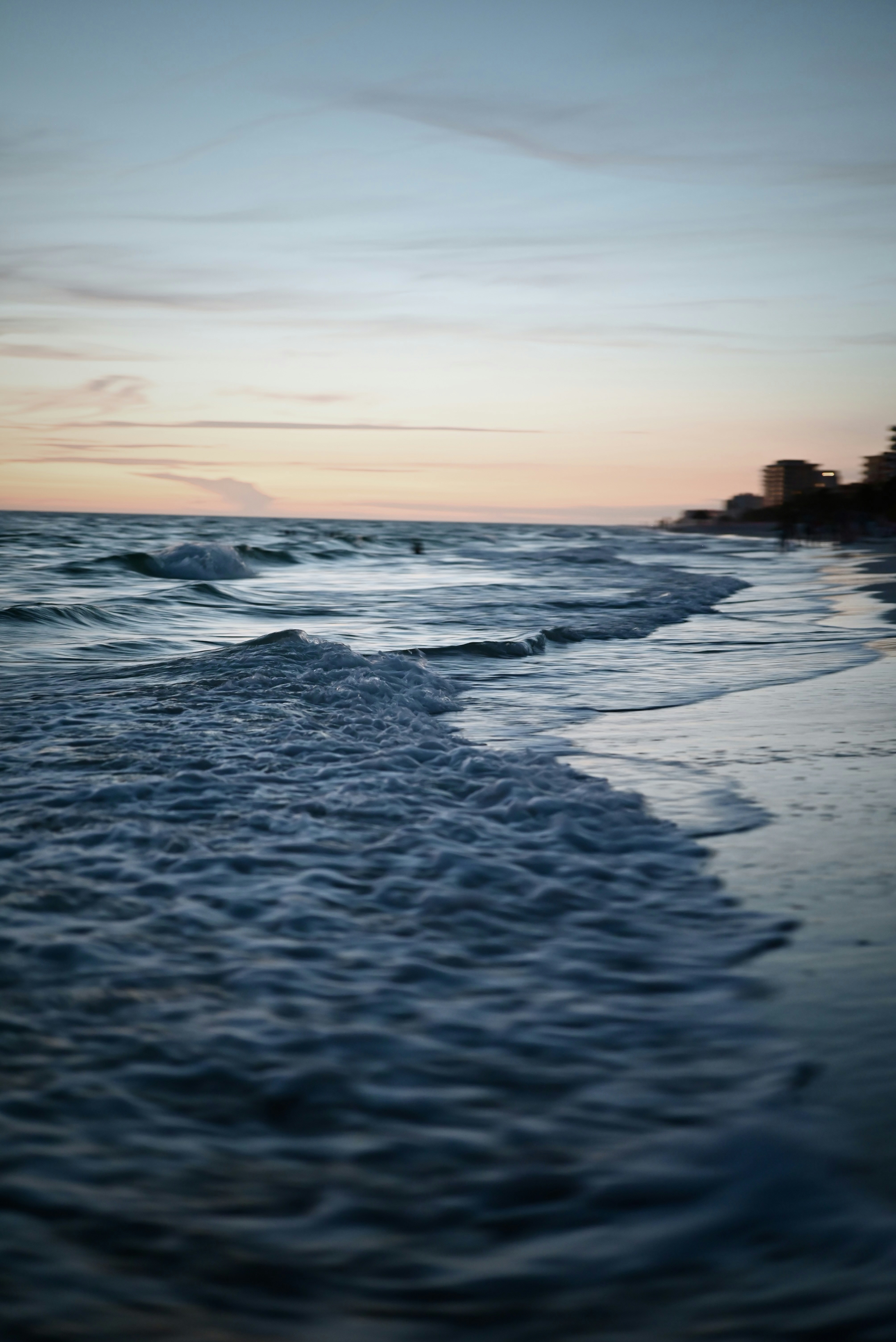 Emerging Dusk on a Quiet Coastal Verge