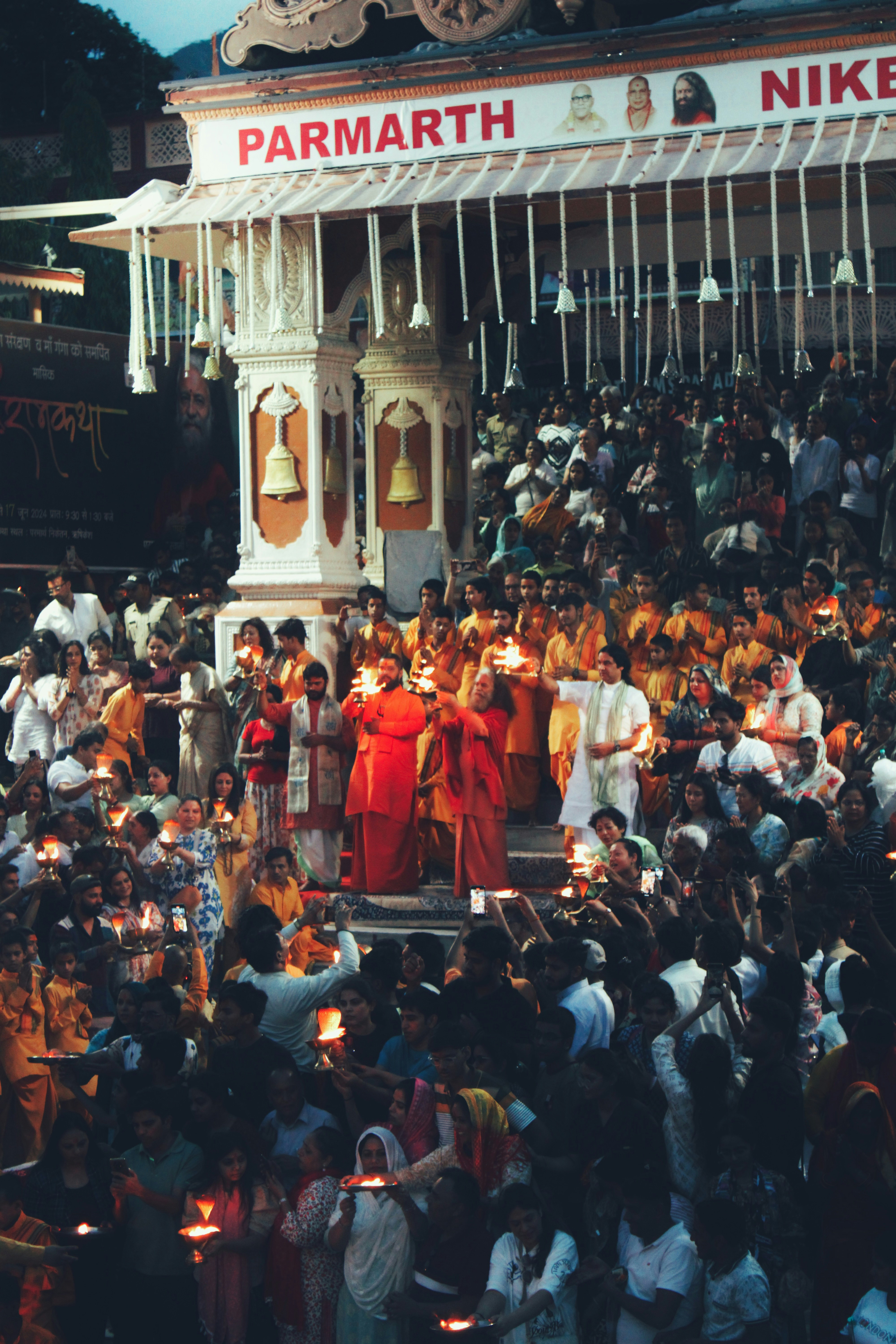 Festival Fire: A Procession at the Temple Courtyard