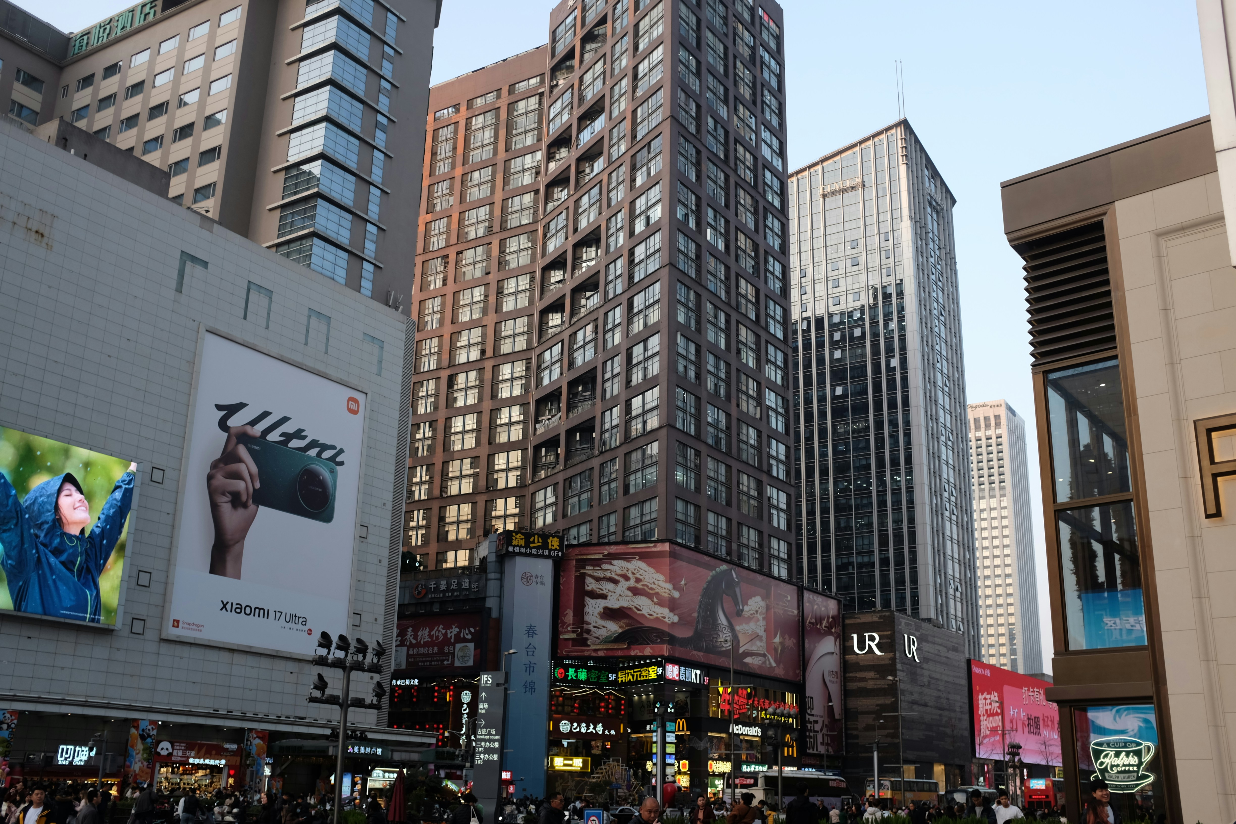 Neon Pulse over the city square: billboards and towers