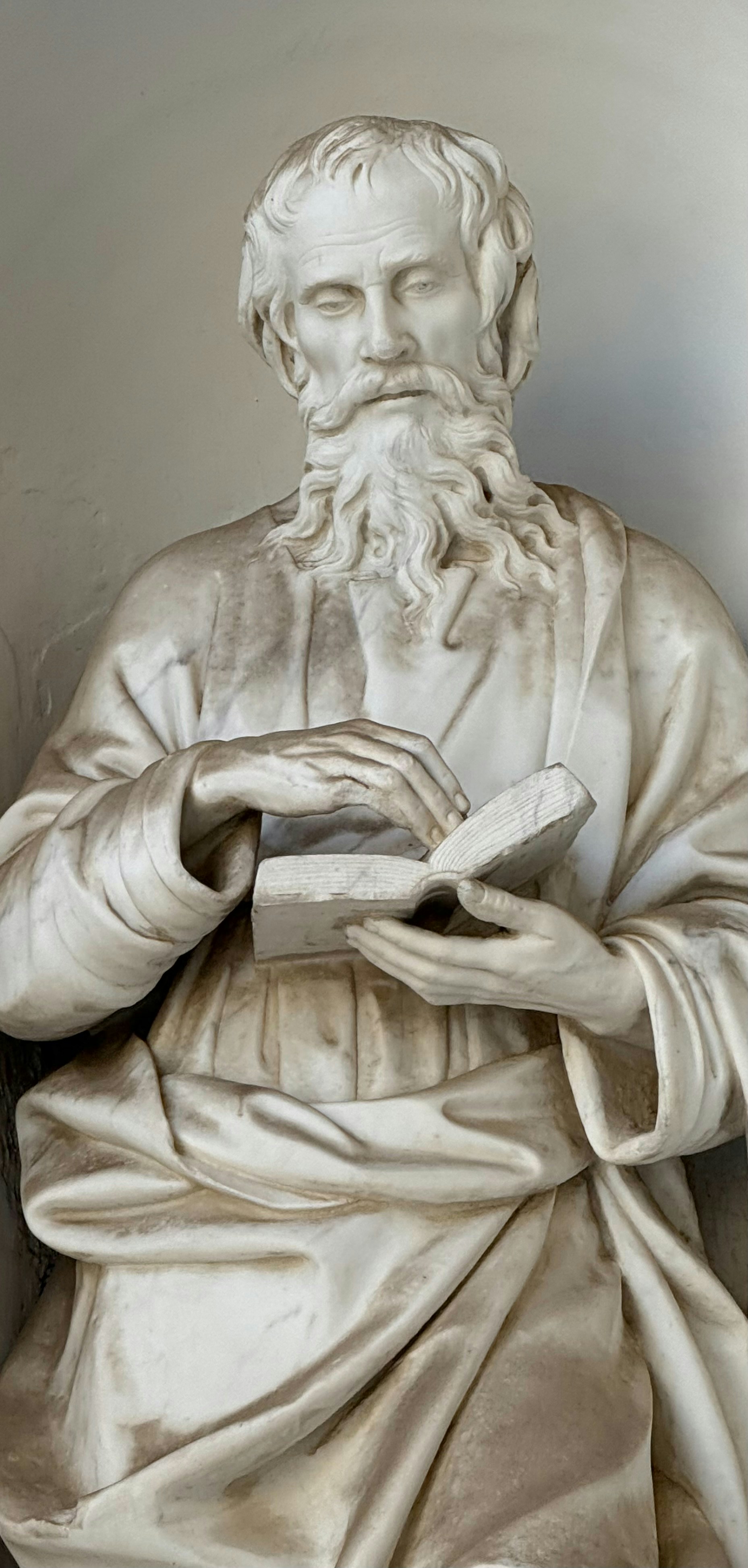 Scribe of Marble: A Quiet Moment with the Bearded Scholar