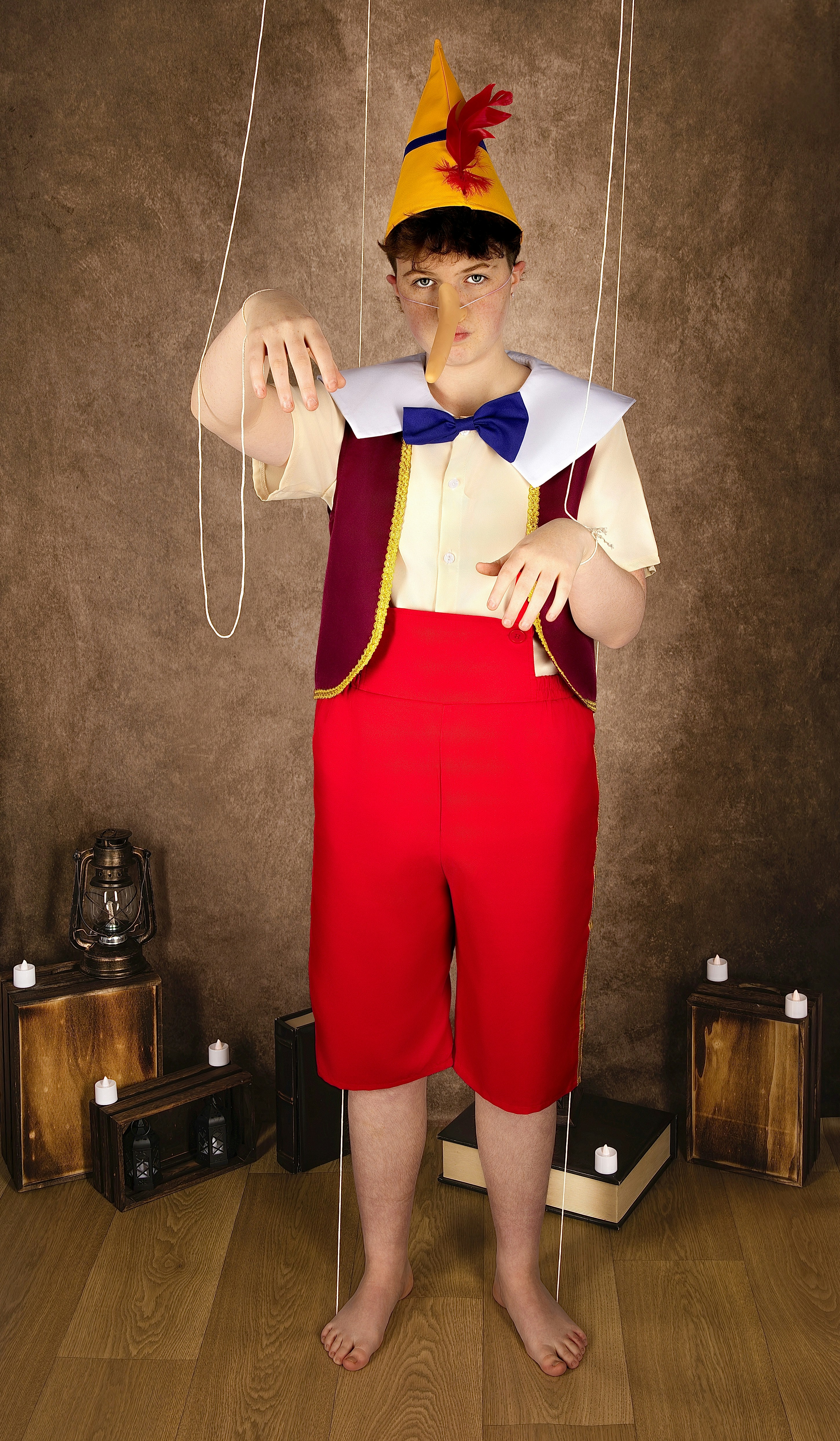 Puppet Master in a Cardboard Stage: A Whimsical Birthday Marionette