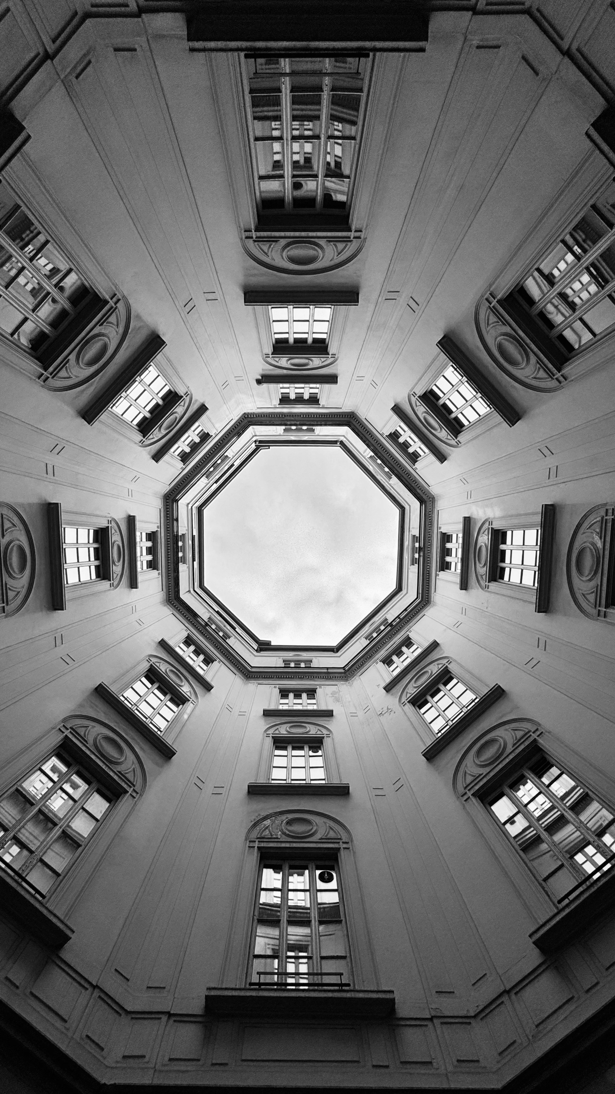 Octagonal Skywell: A Descent into Geometry