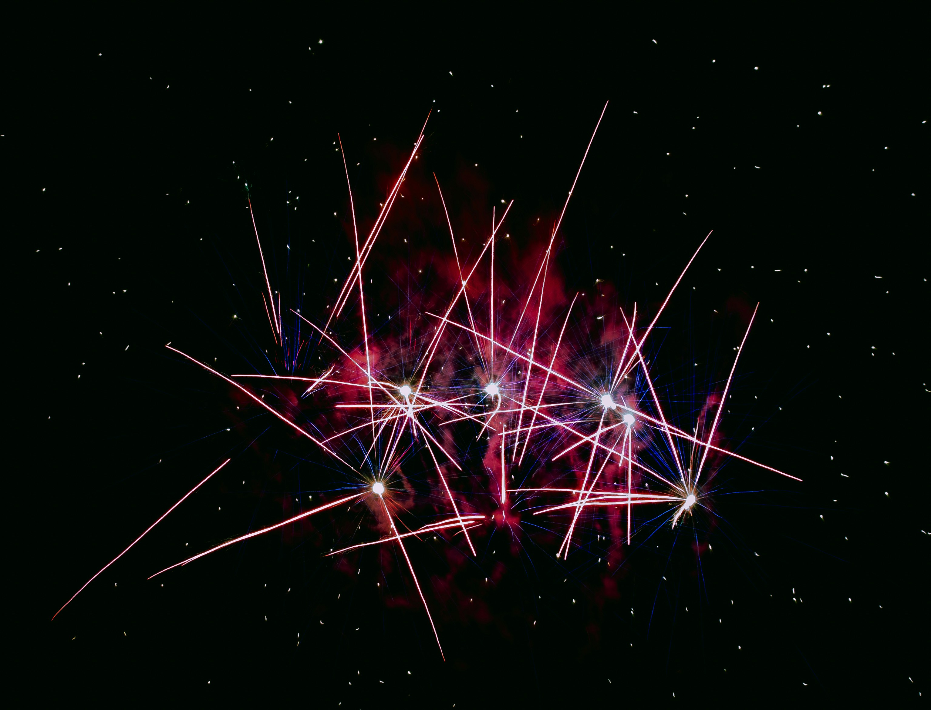 Night Sky Sparks: A Burst of Color in the Dark
