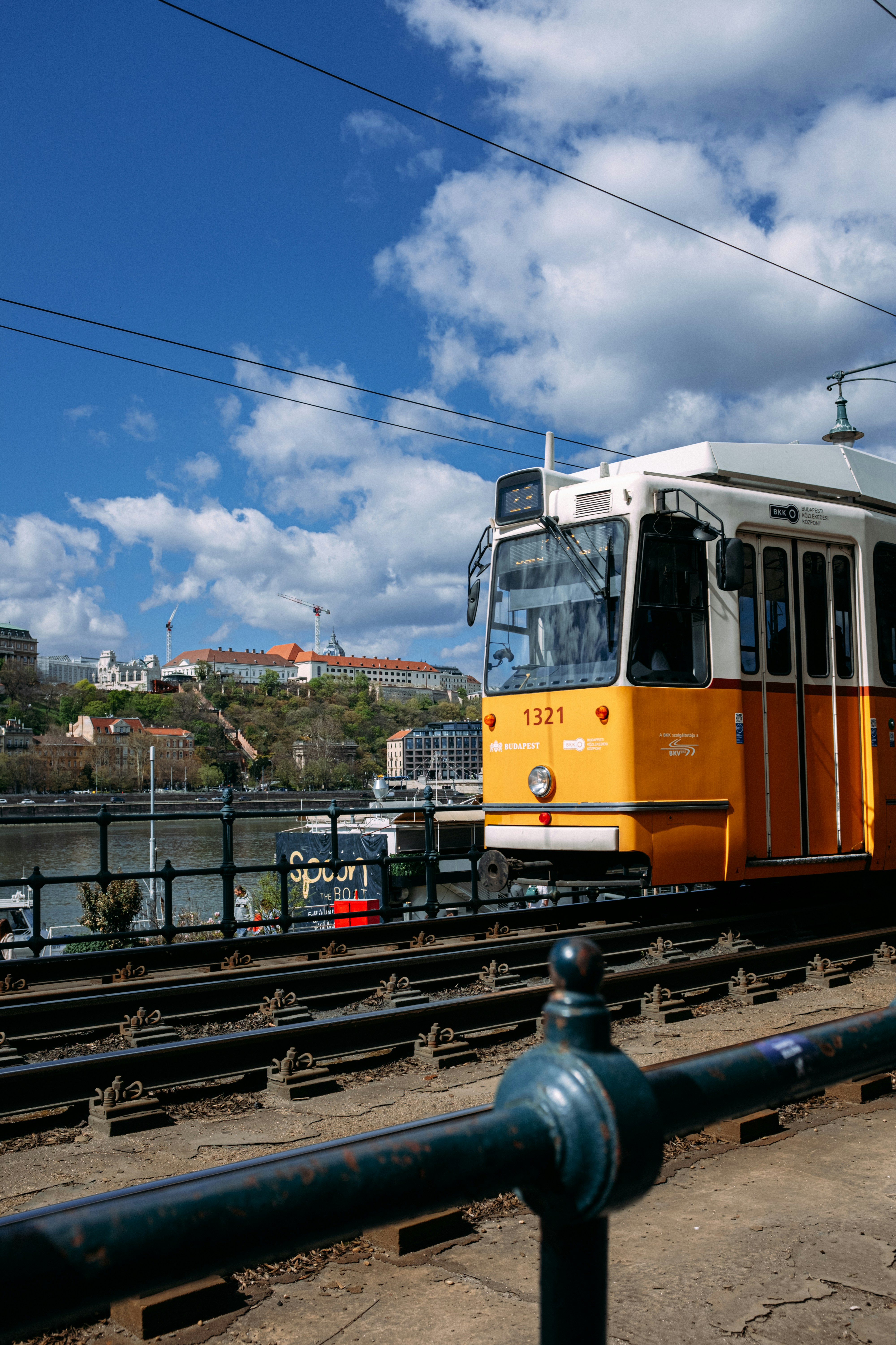 Yellow Tram Along the Waterfront: A City Railscape