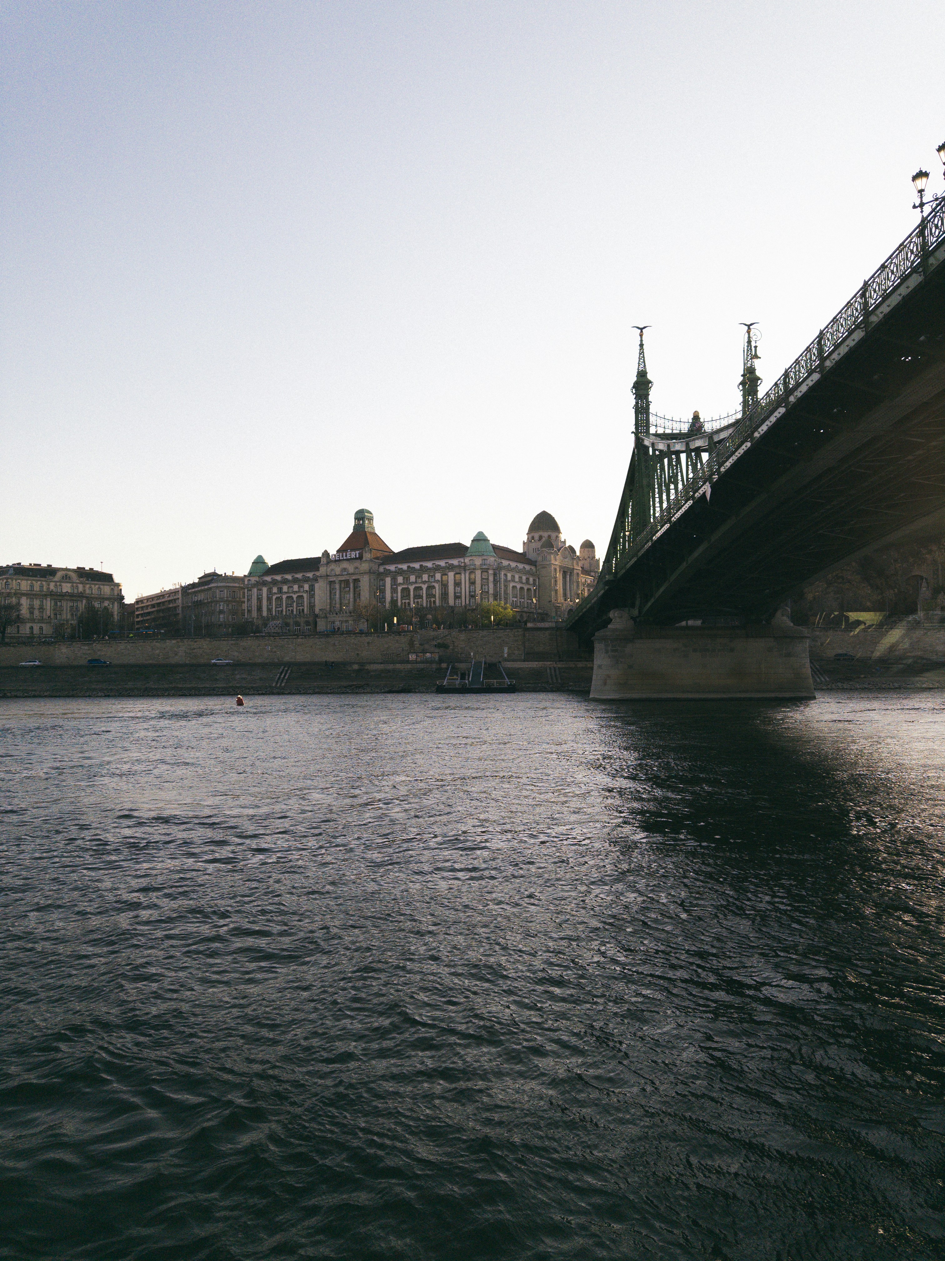 Evening Rhine: Bridge Edge and Riverside Architecture
