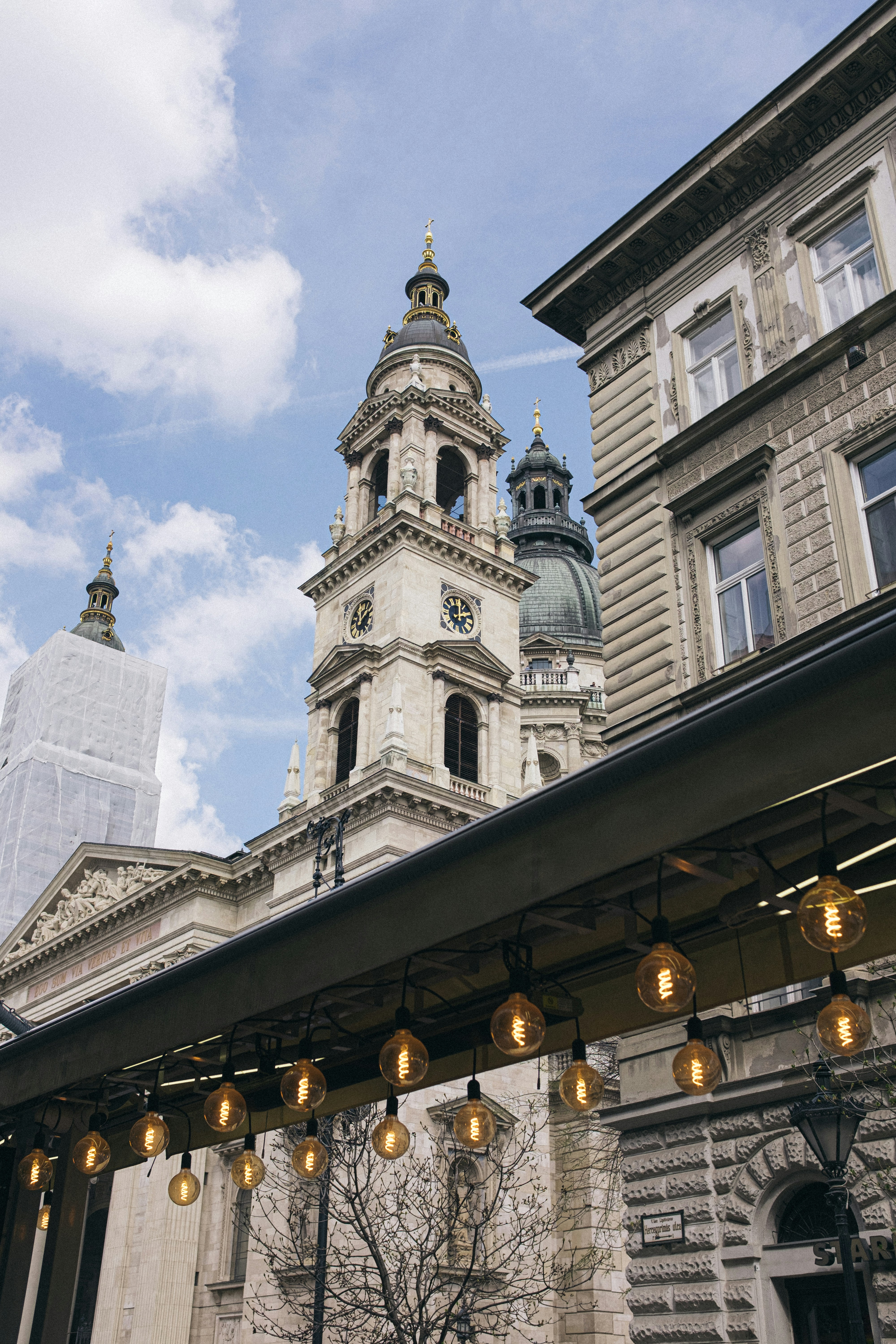 Towering Baroque Dome over a Rue-Side Arcade