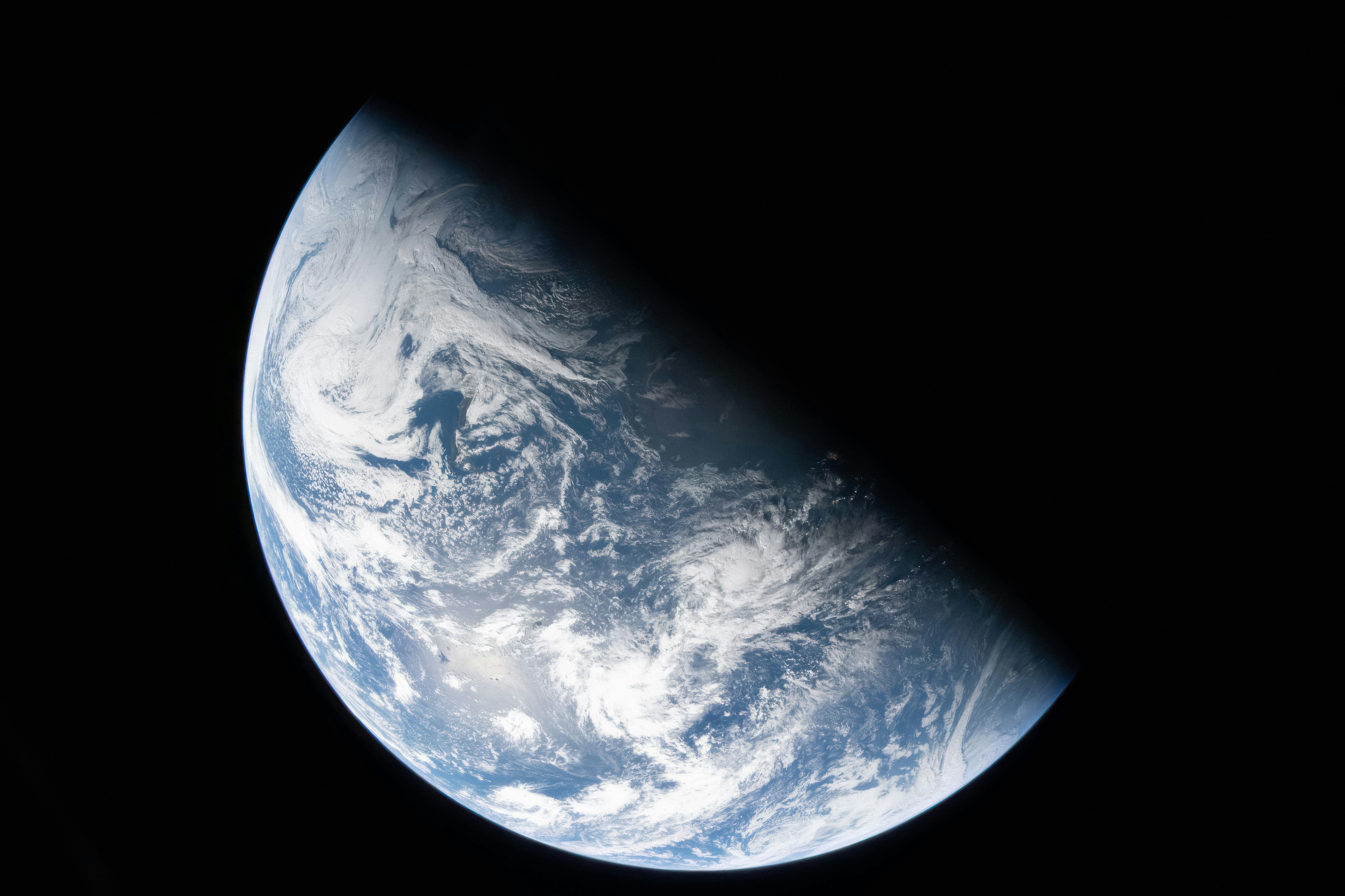 View of earth from space with clouds photo – Free Background Image on ...