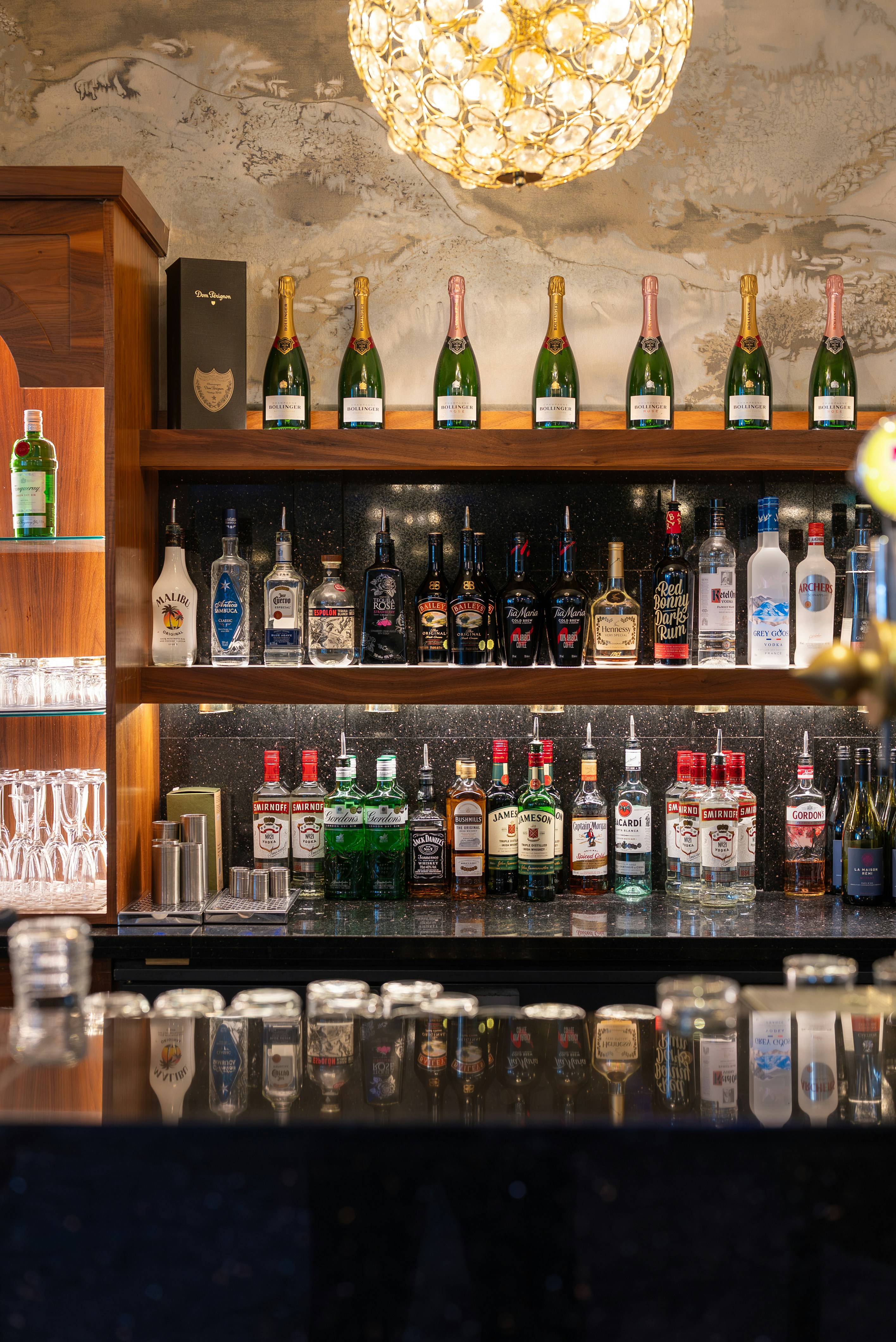 Bottled Serenade: A Bar Backlit by Crystal Light