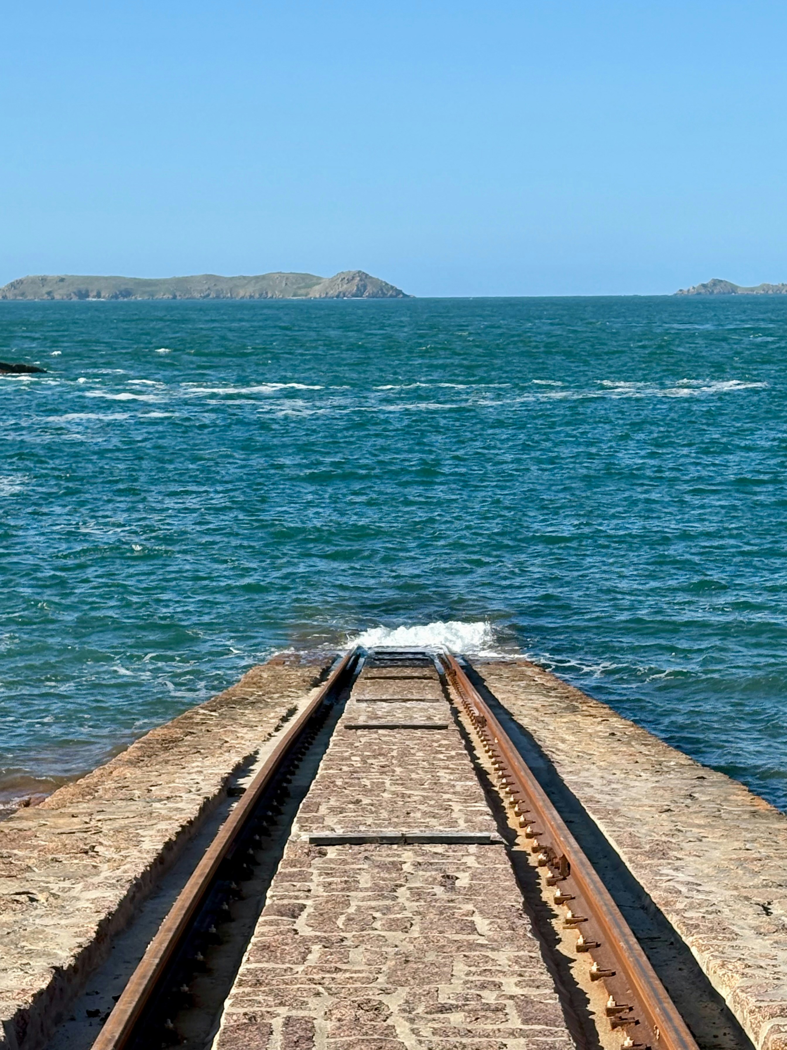 Railway to the Horizon: Sea-gate at Low Tide