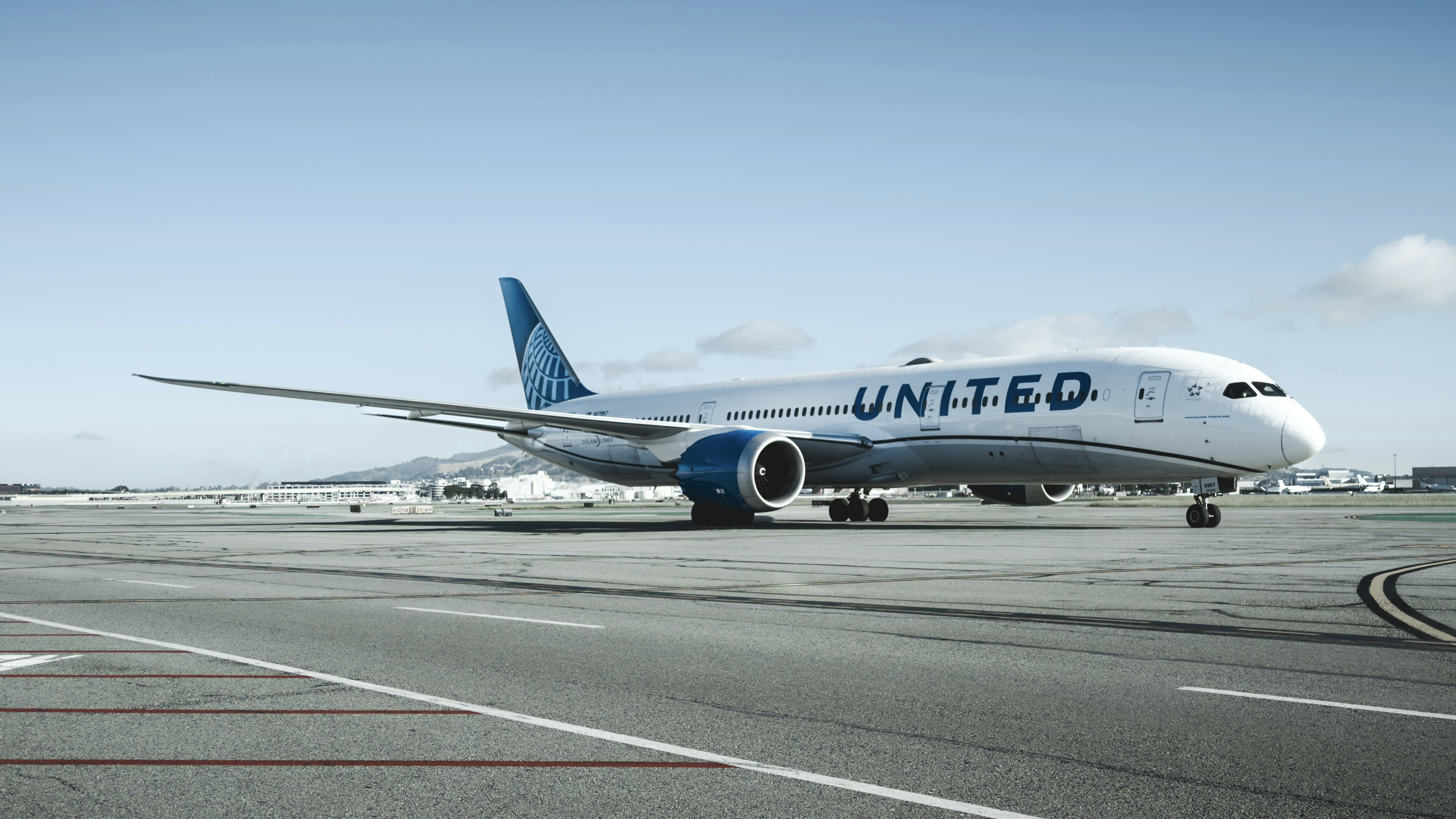 United Airlines Boeing on the Tarmac: Quiet Power at Dawn