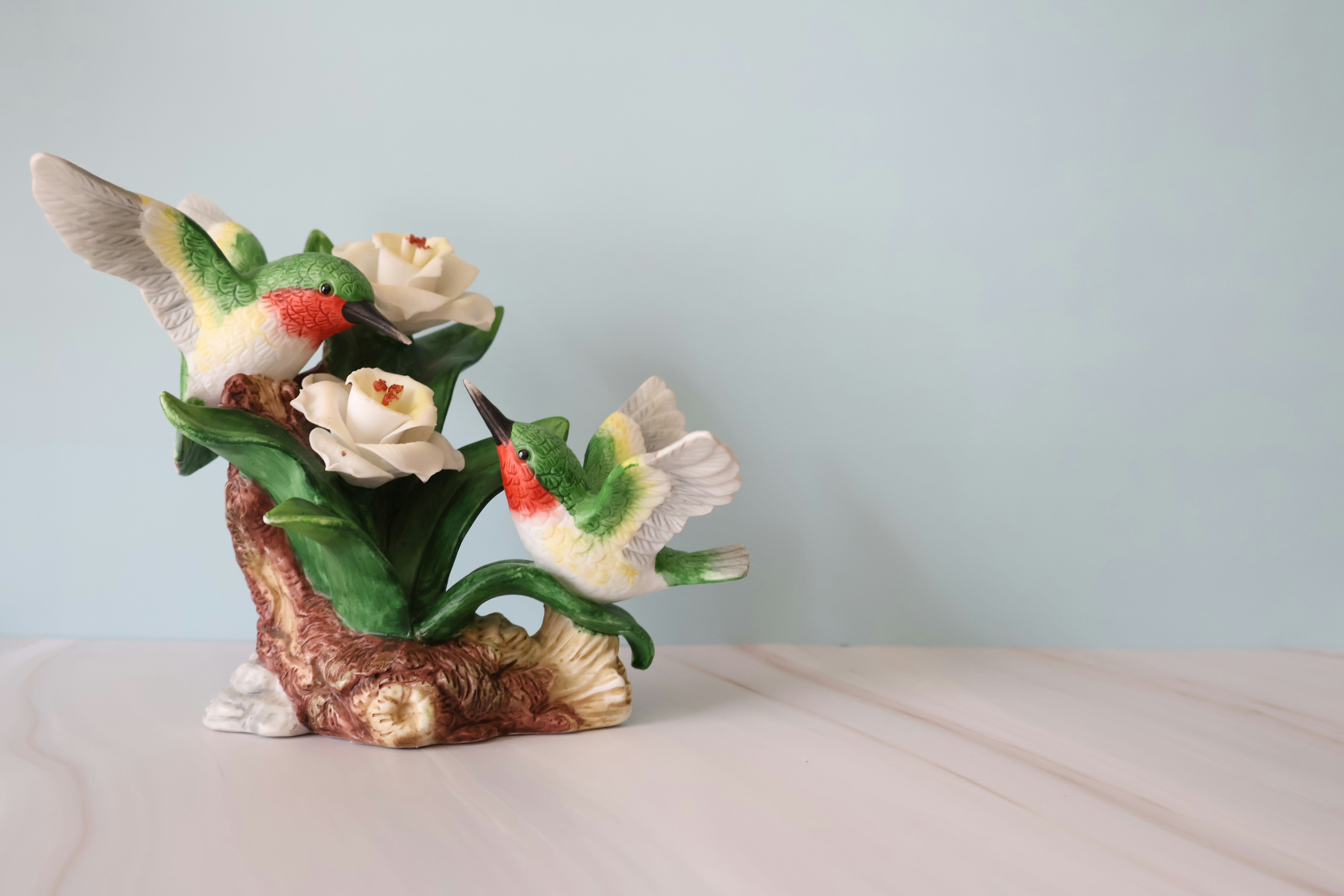 Hummingbird Sculpture on a Swelling Branch