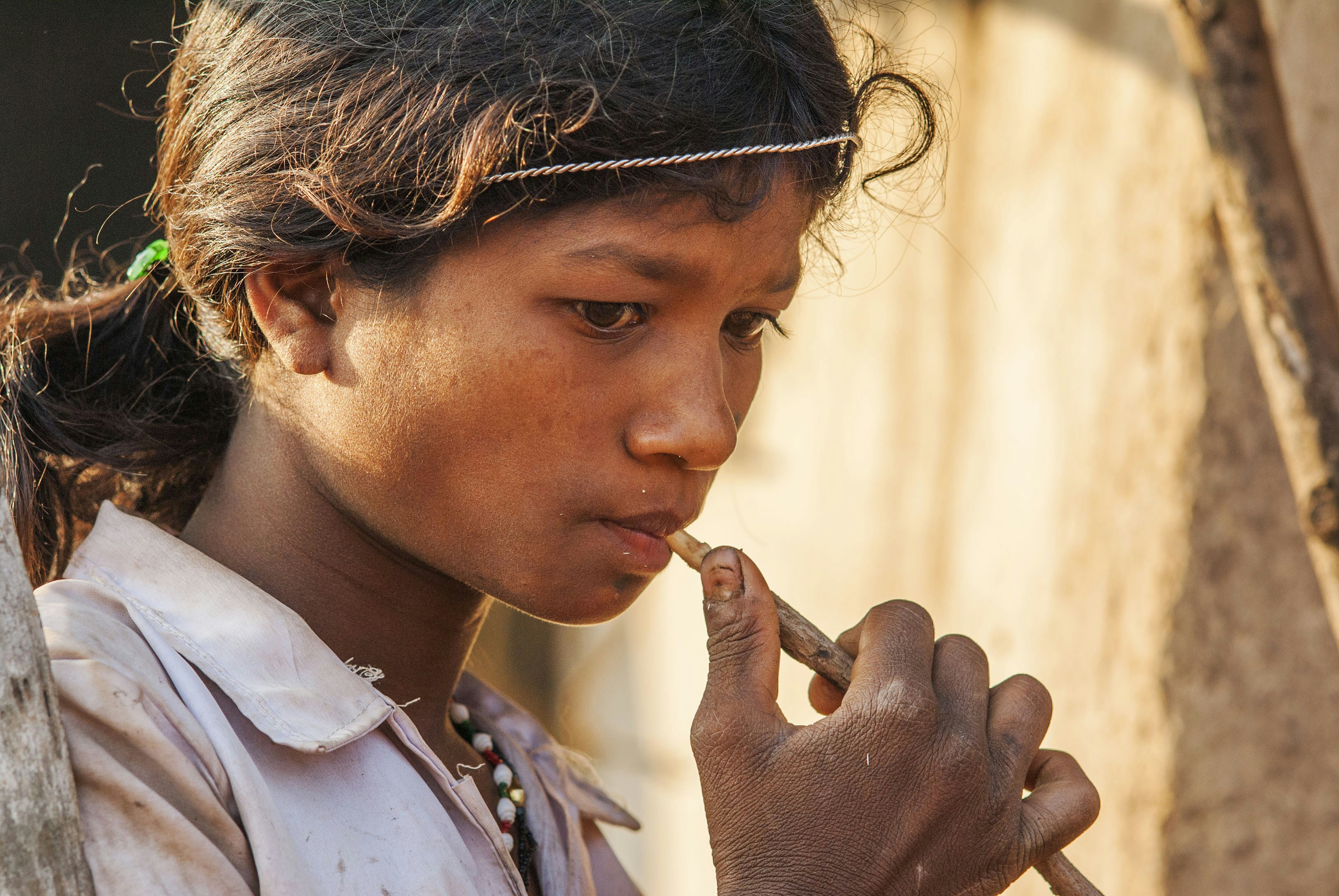 Close-Smoked Focus: A Quiet Moment of Thought