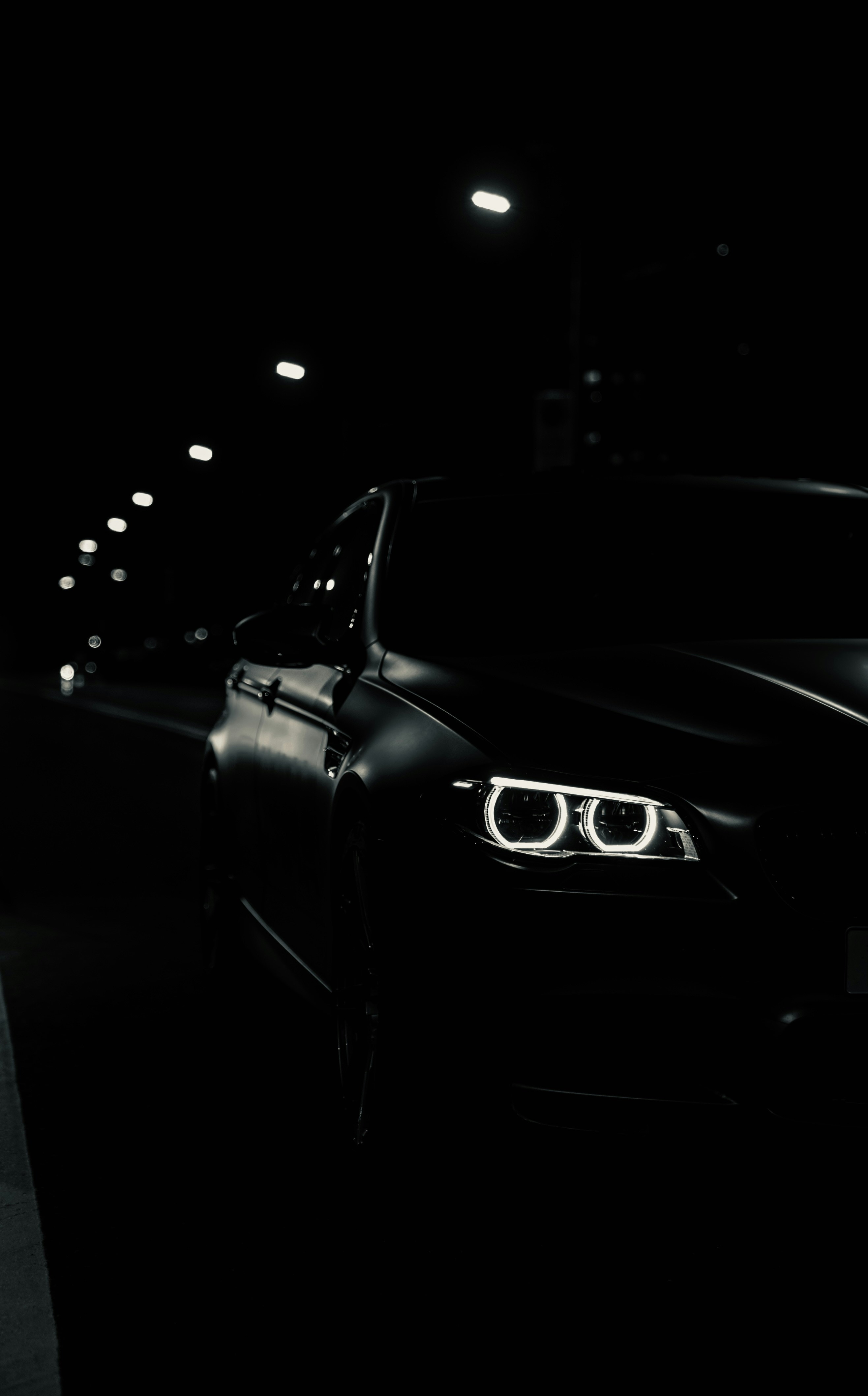 Halo over Night Drive: The Silhouette of a Driving GT