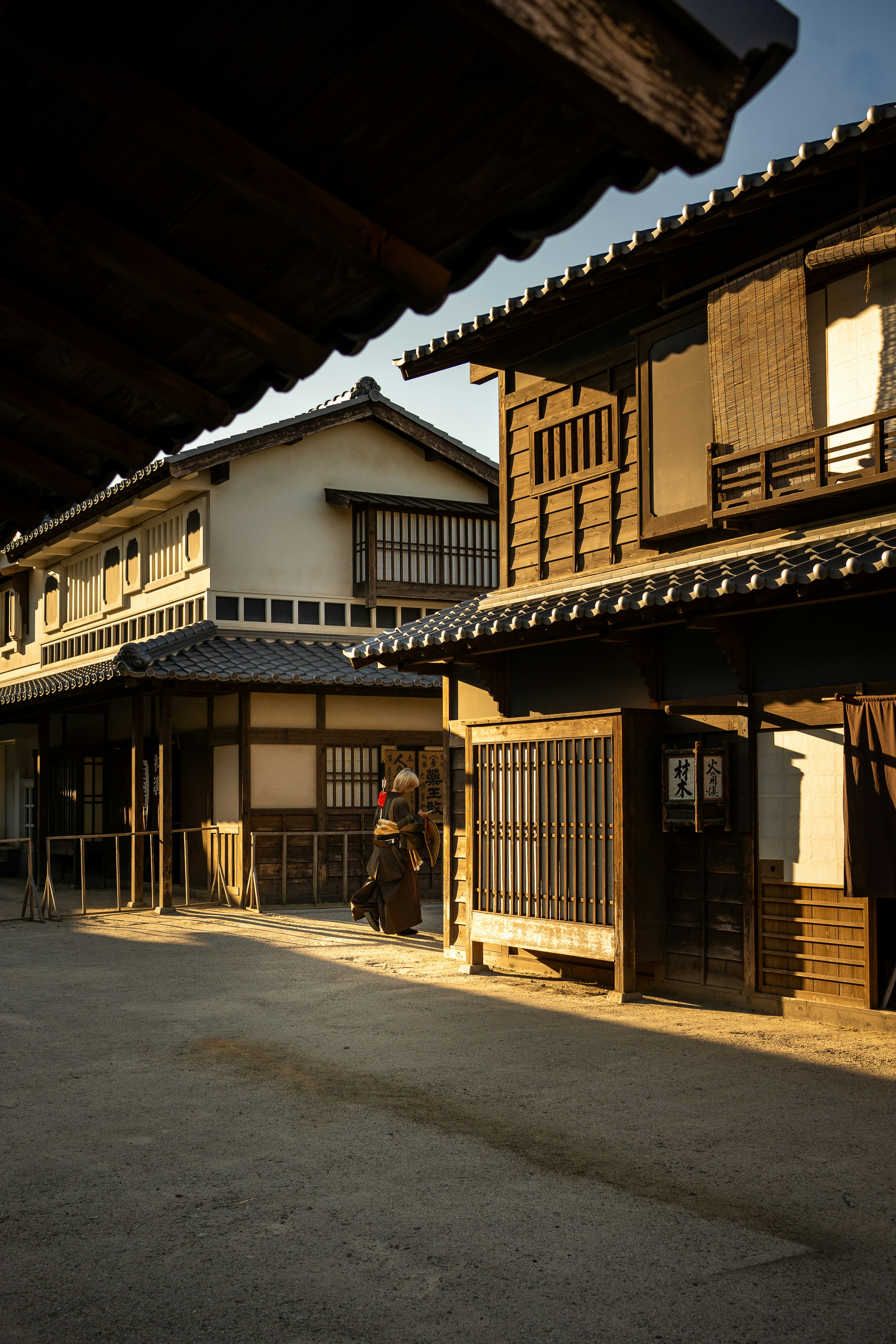 Warm Light on a Quiet Edo Street