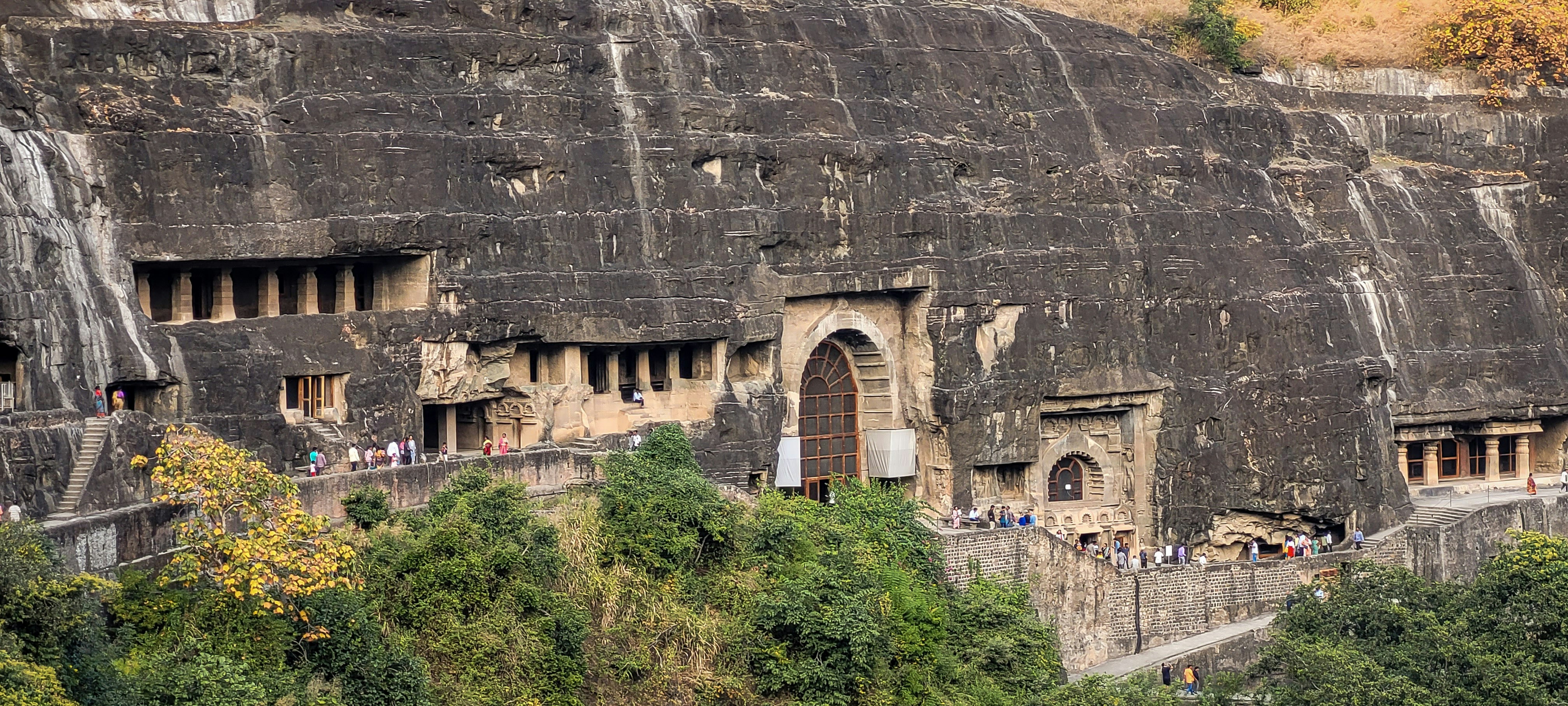 Ancient Monolith Caves Carved into a Cliffside Fortress