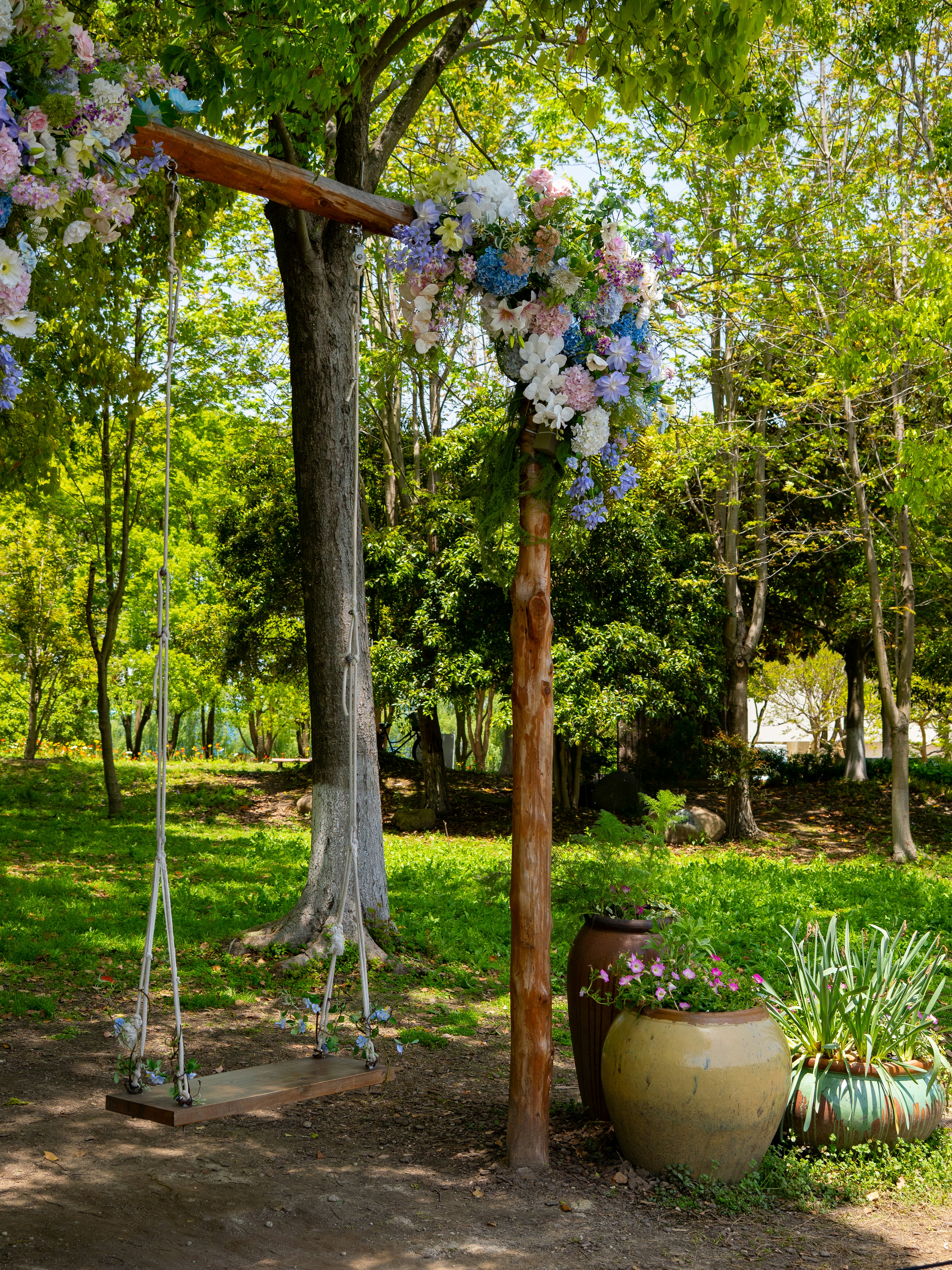 Floral Arborway: A Garden Ceremony Frame