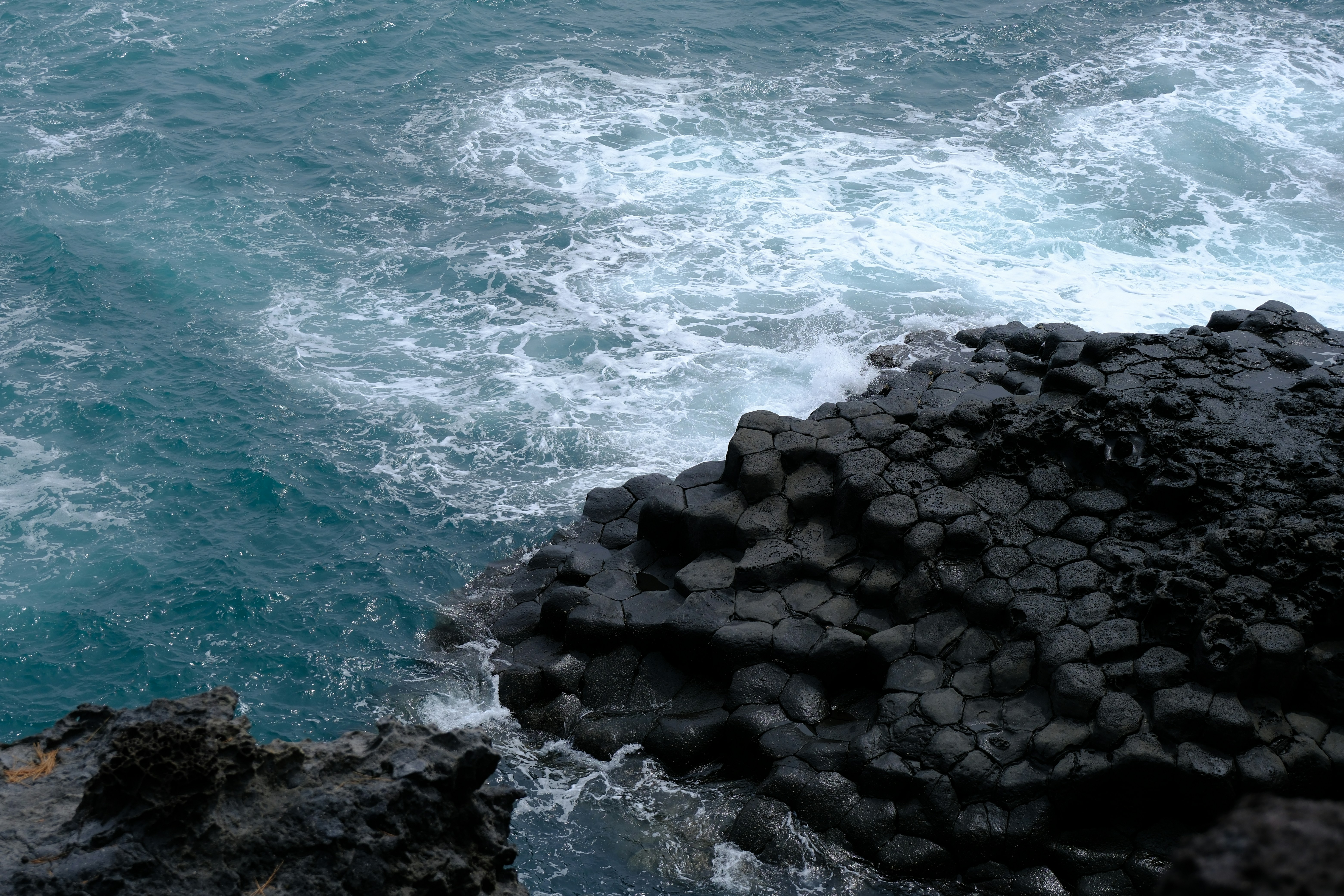 Coastal Basalt Edge to a Turbulent Sea