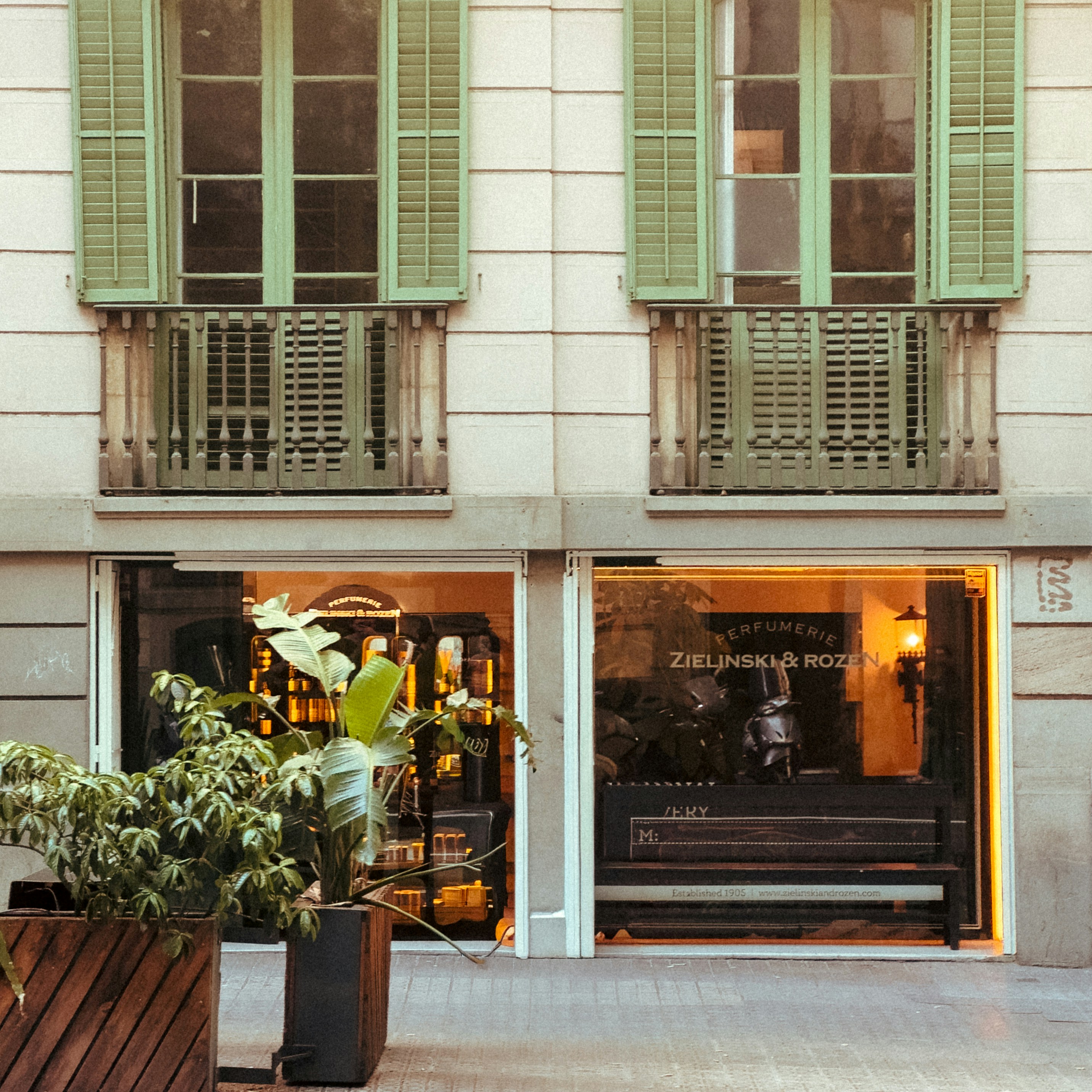 Warm Glow in a Ground-Level Shopfront