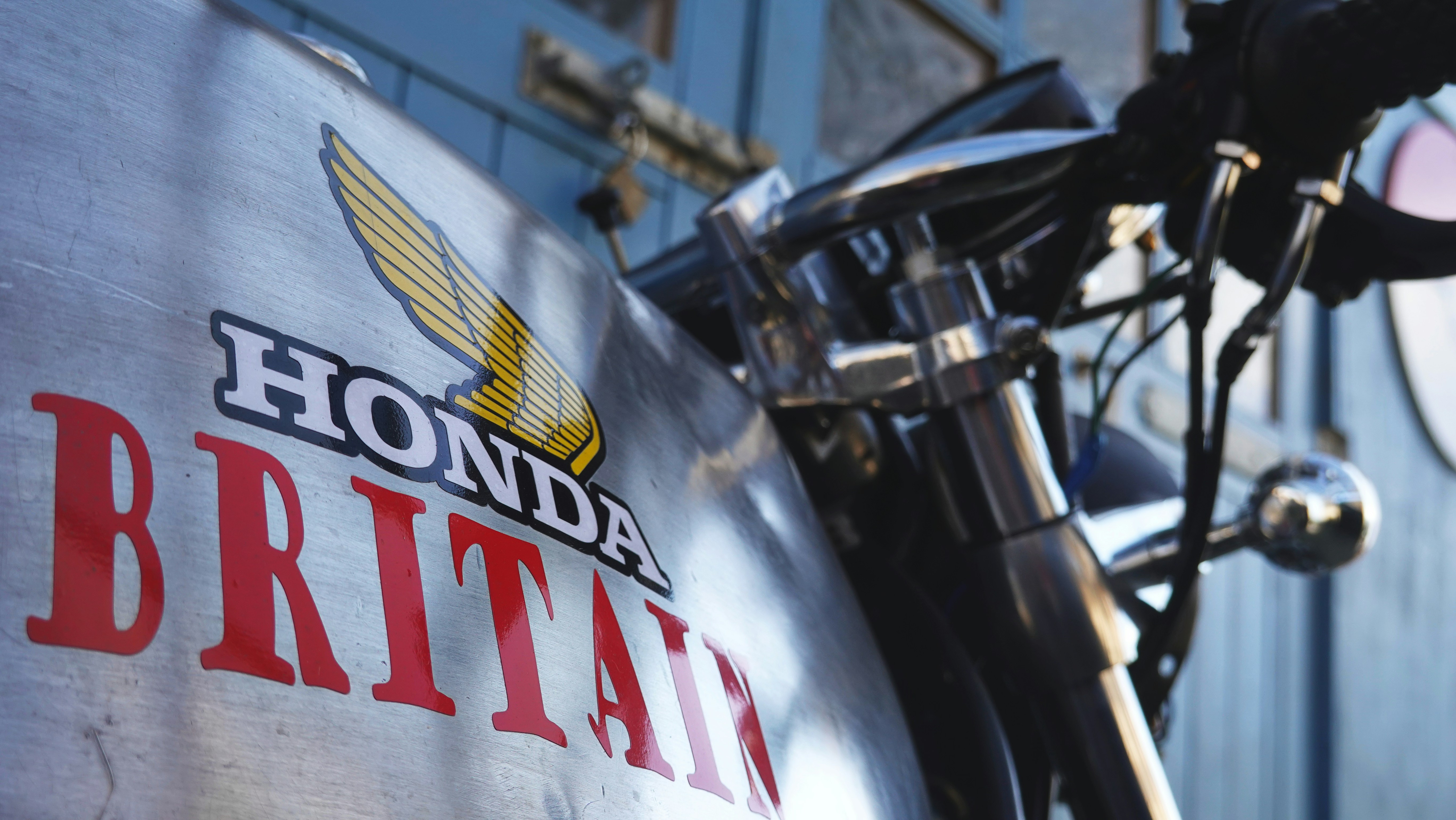 Chrome Grip and Bold Badge: A Honda Britain Moment