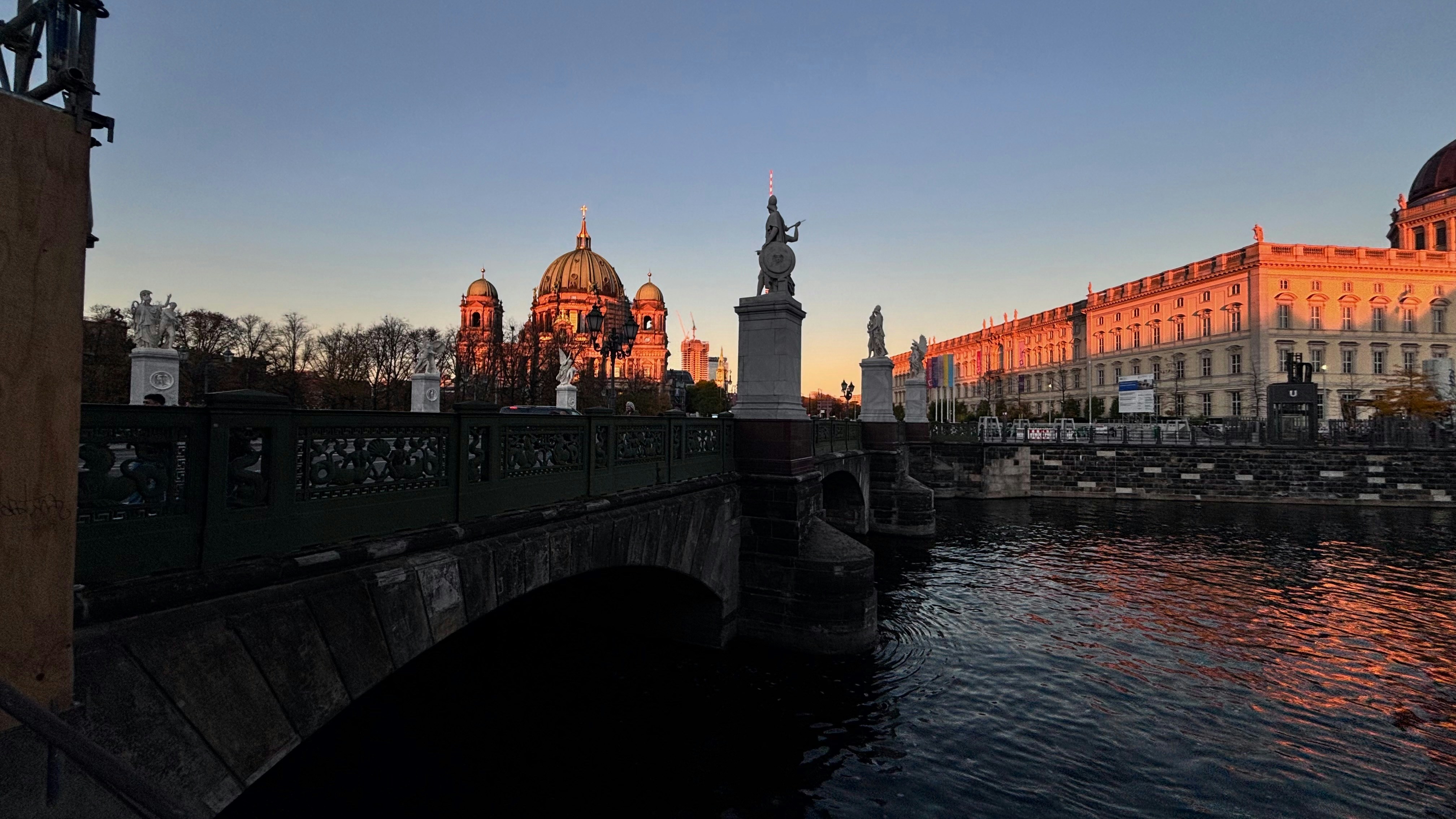 Evening on the Neva: Crescent of Light on the Bridge