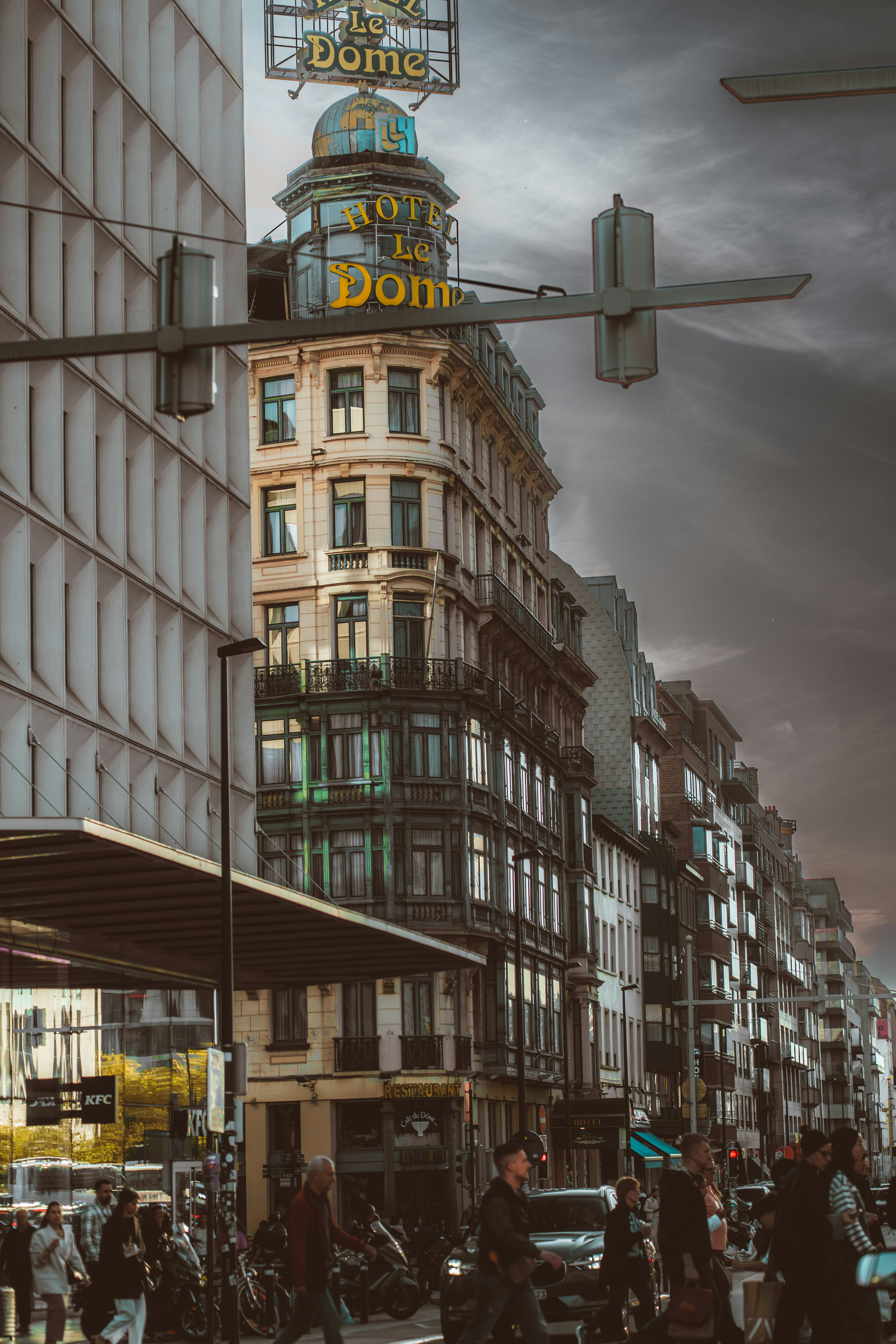 City’s Edge: A Distant Clocktower Rises Over Narrows of Rue
