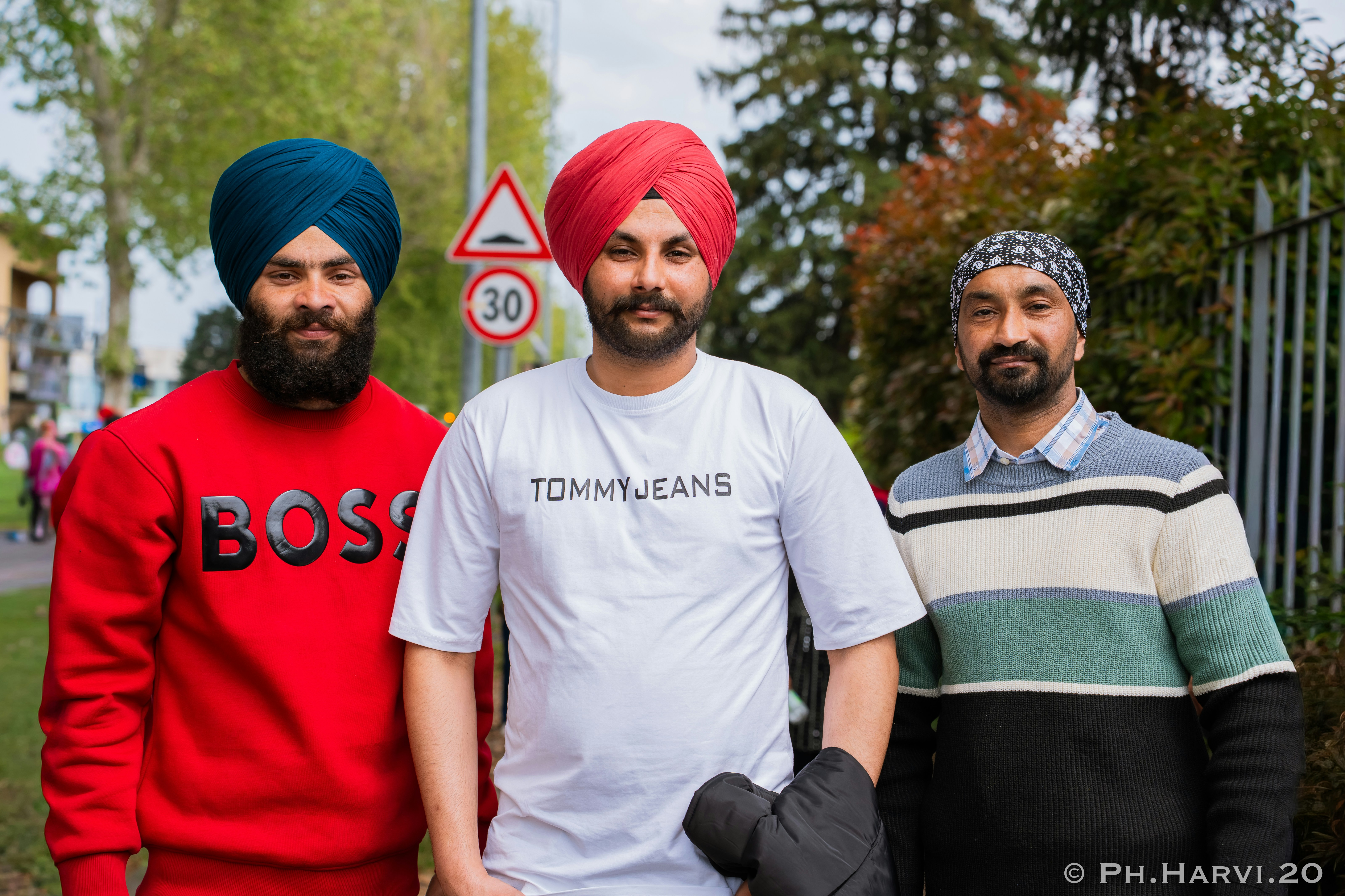 Three Turbans, One Street Portrait: Color, Confidence and Crewneck Comfort