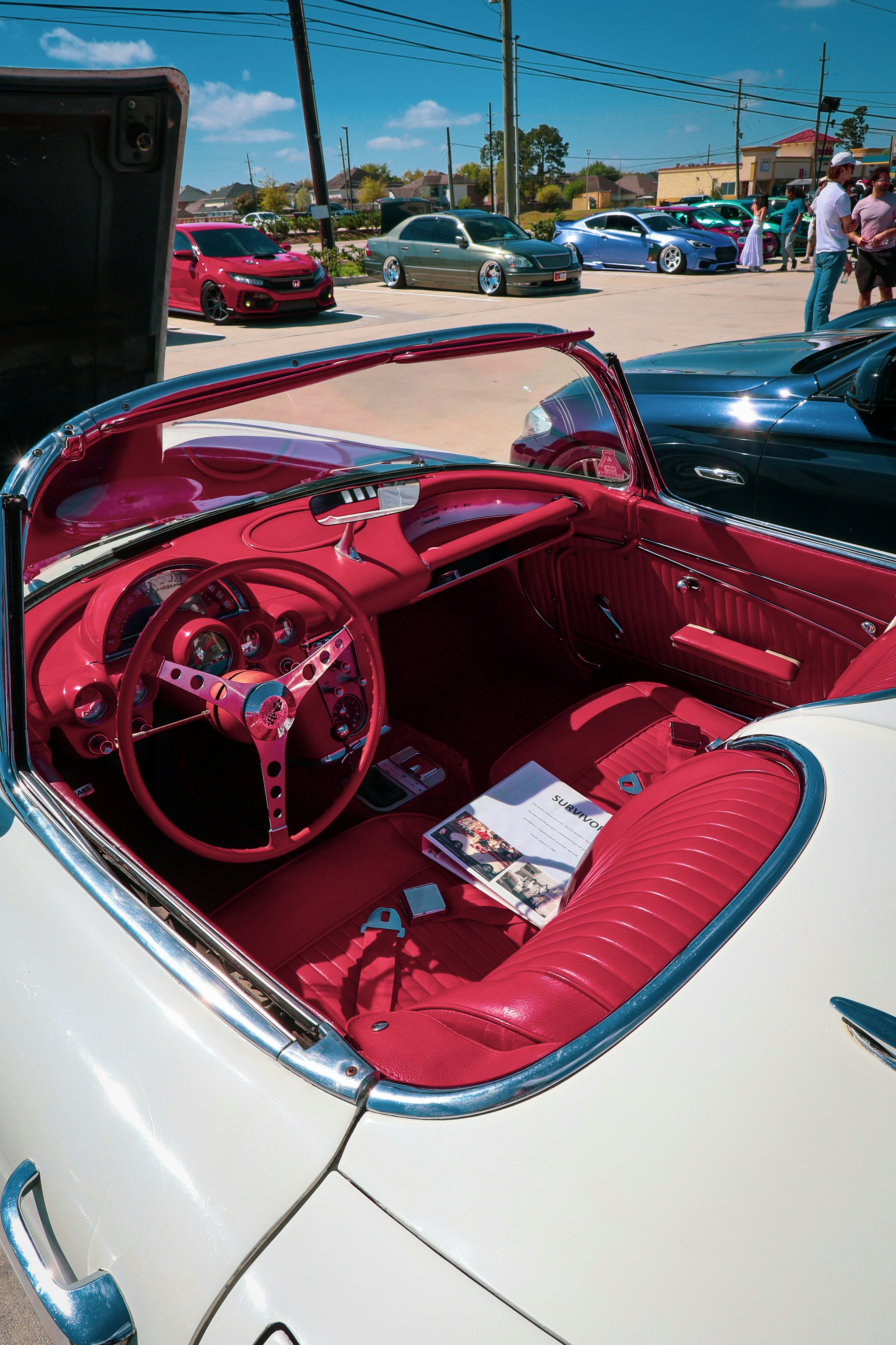 Cherry Red Convertible Spotlight: A Classic Car Showcase