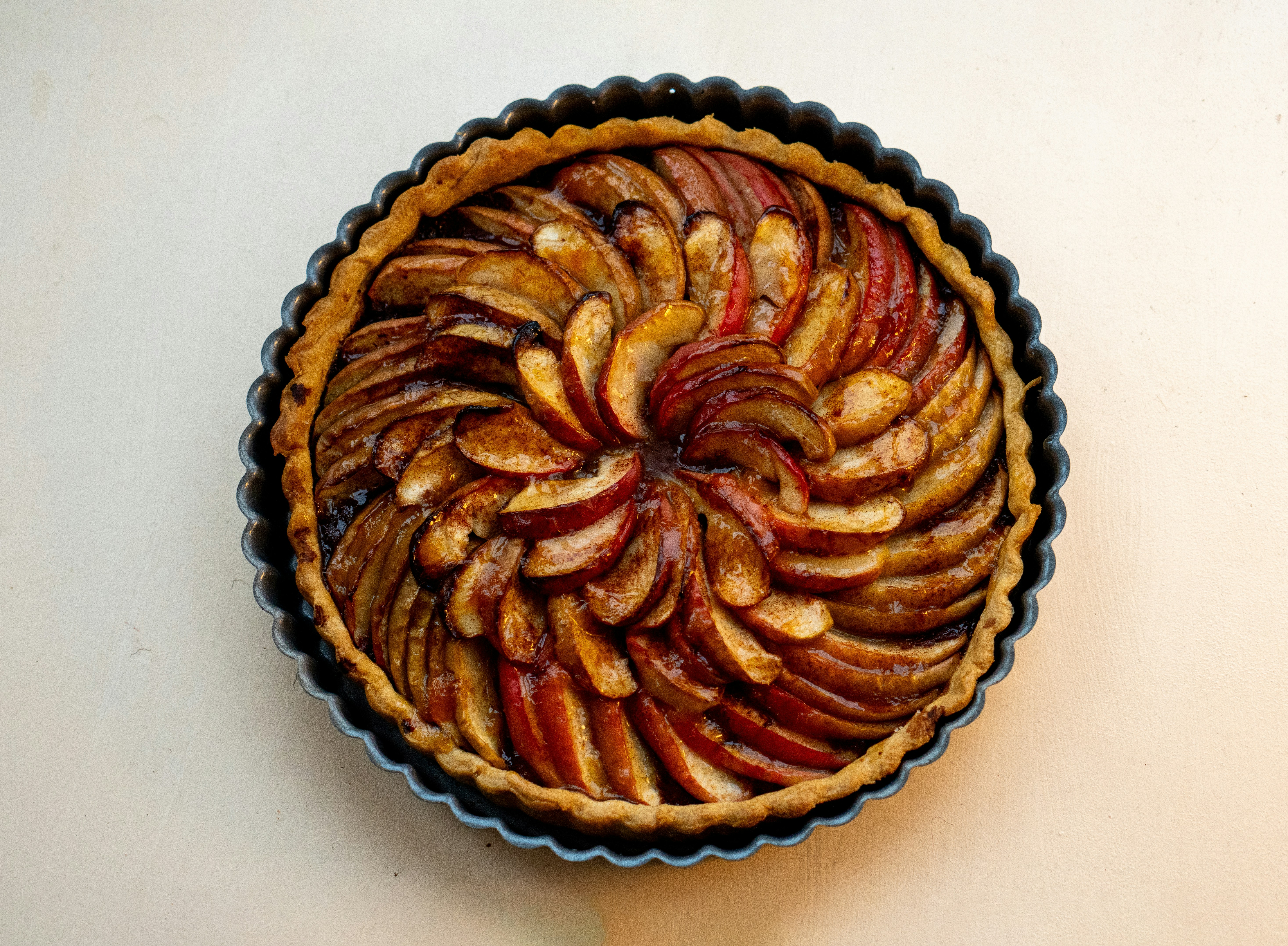 Symmetric Plum Spiral Tart