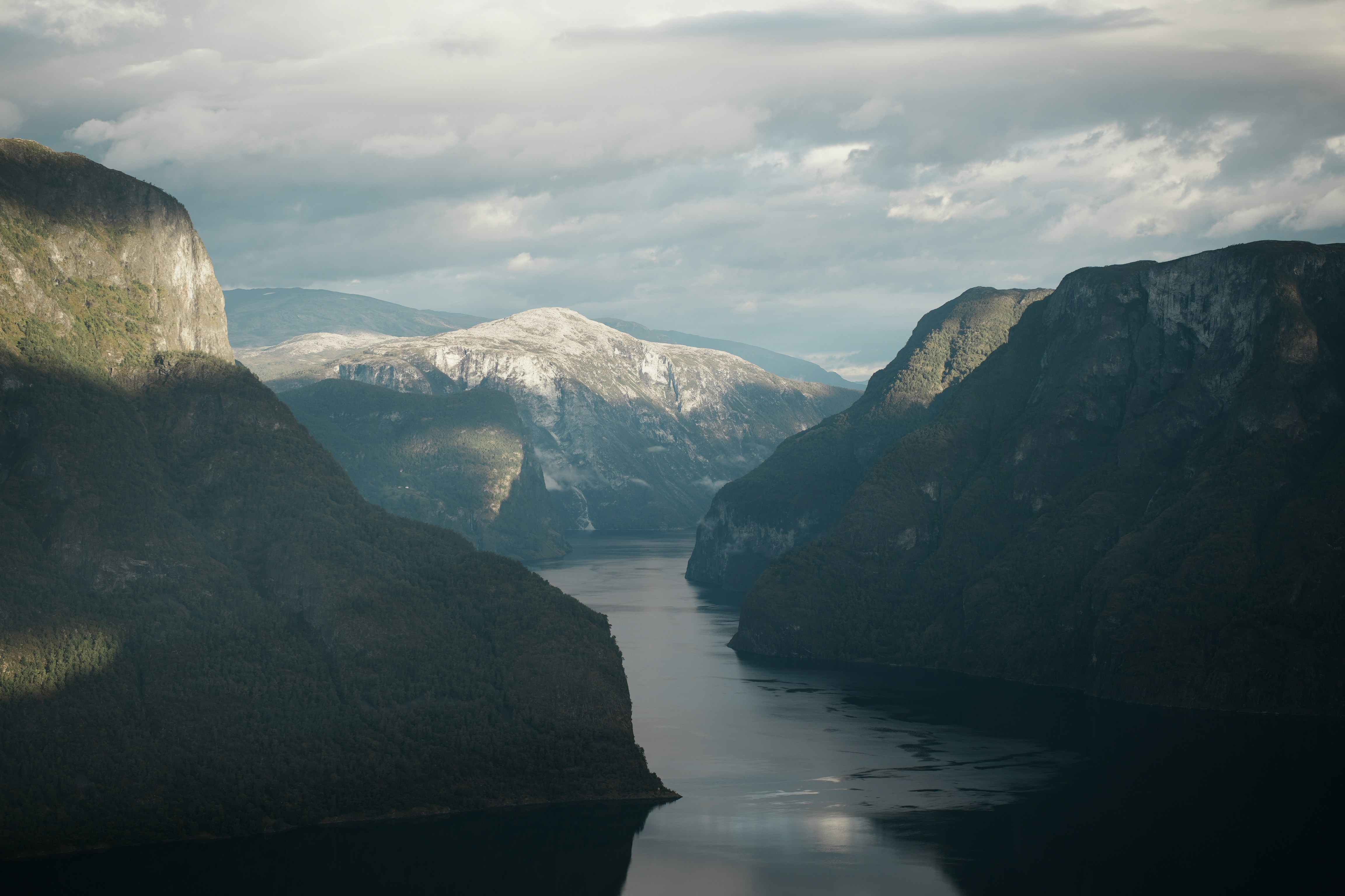 Tide of Light Through Fjord Shadows